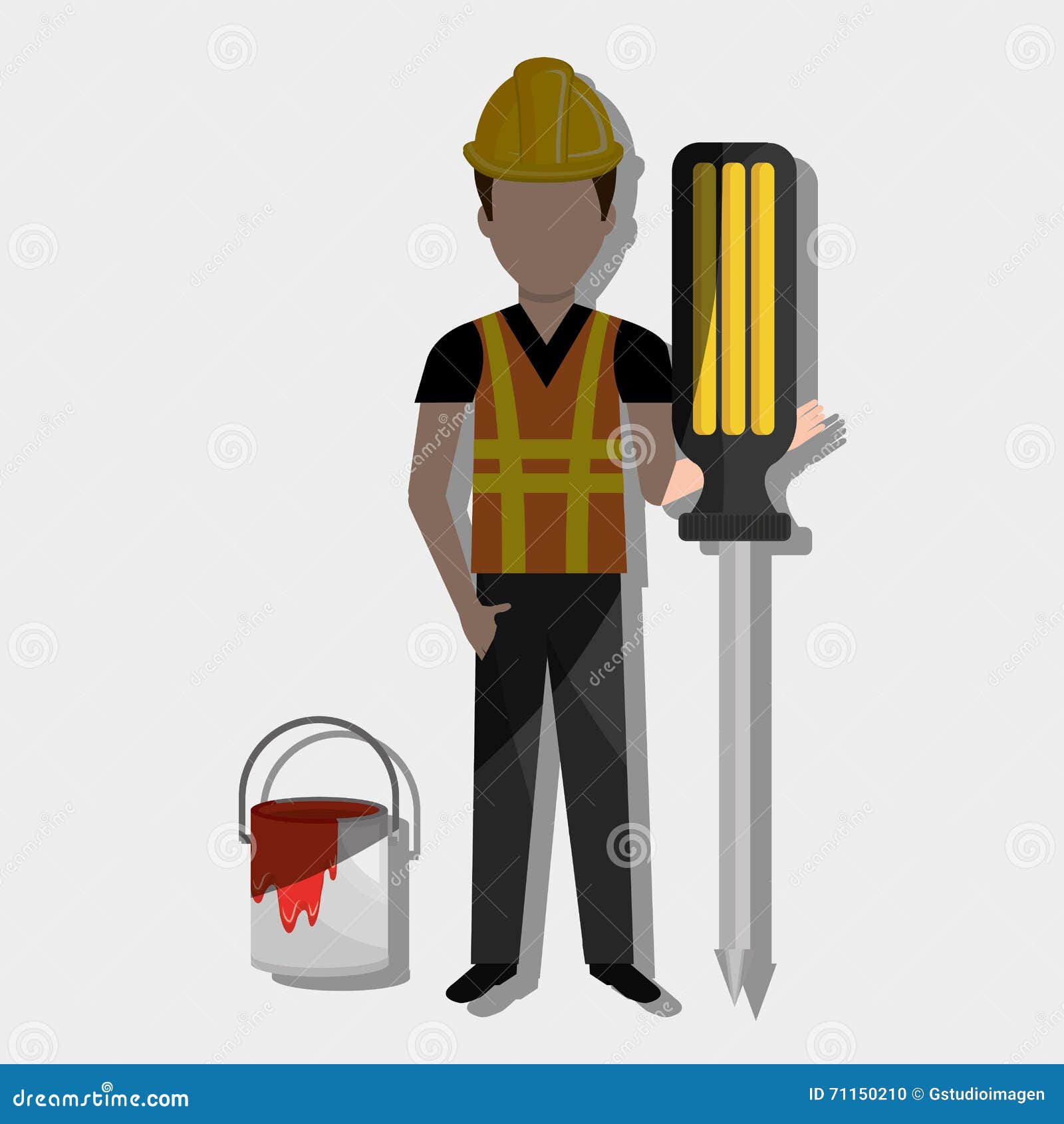 Construction worker design stock illustration. Illustration of ...