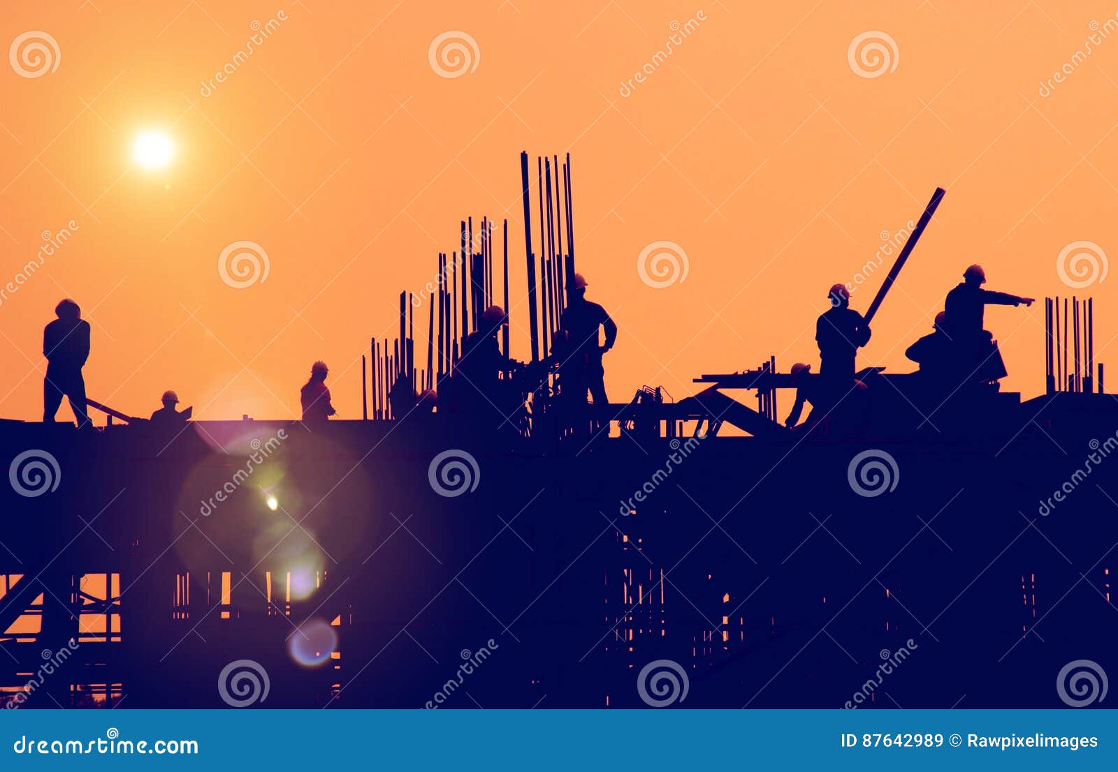 Construction Worker Engineering Built Building Concept Stock Image ...