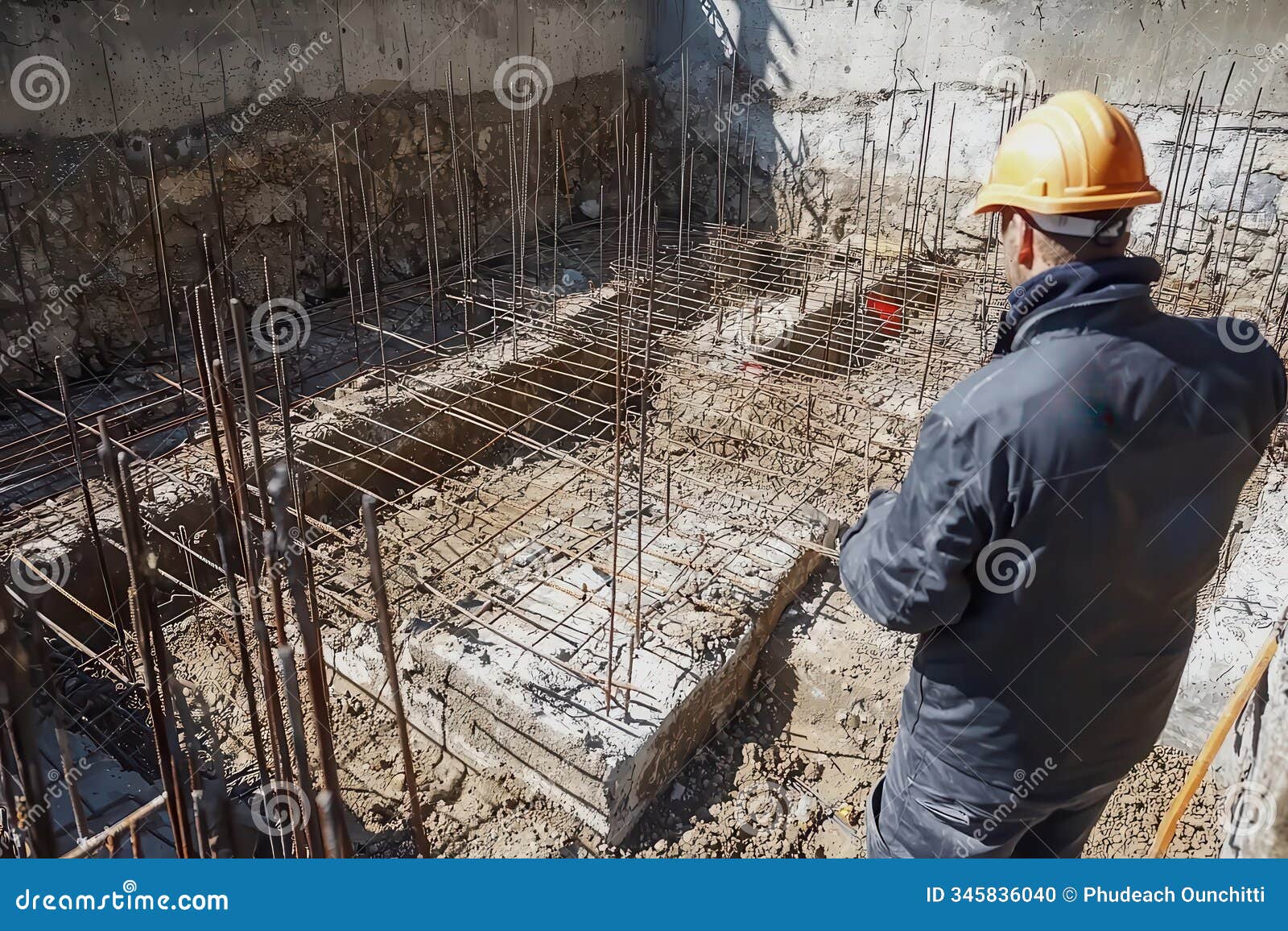 Reinforcement In Foundation Line Icon Vector Illustration ...