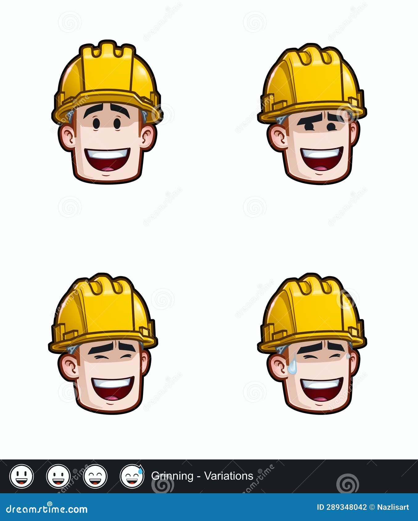 Construction Worker - Expression - Positive N Smiling - Grinning ...