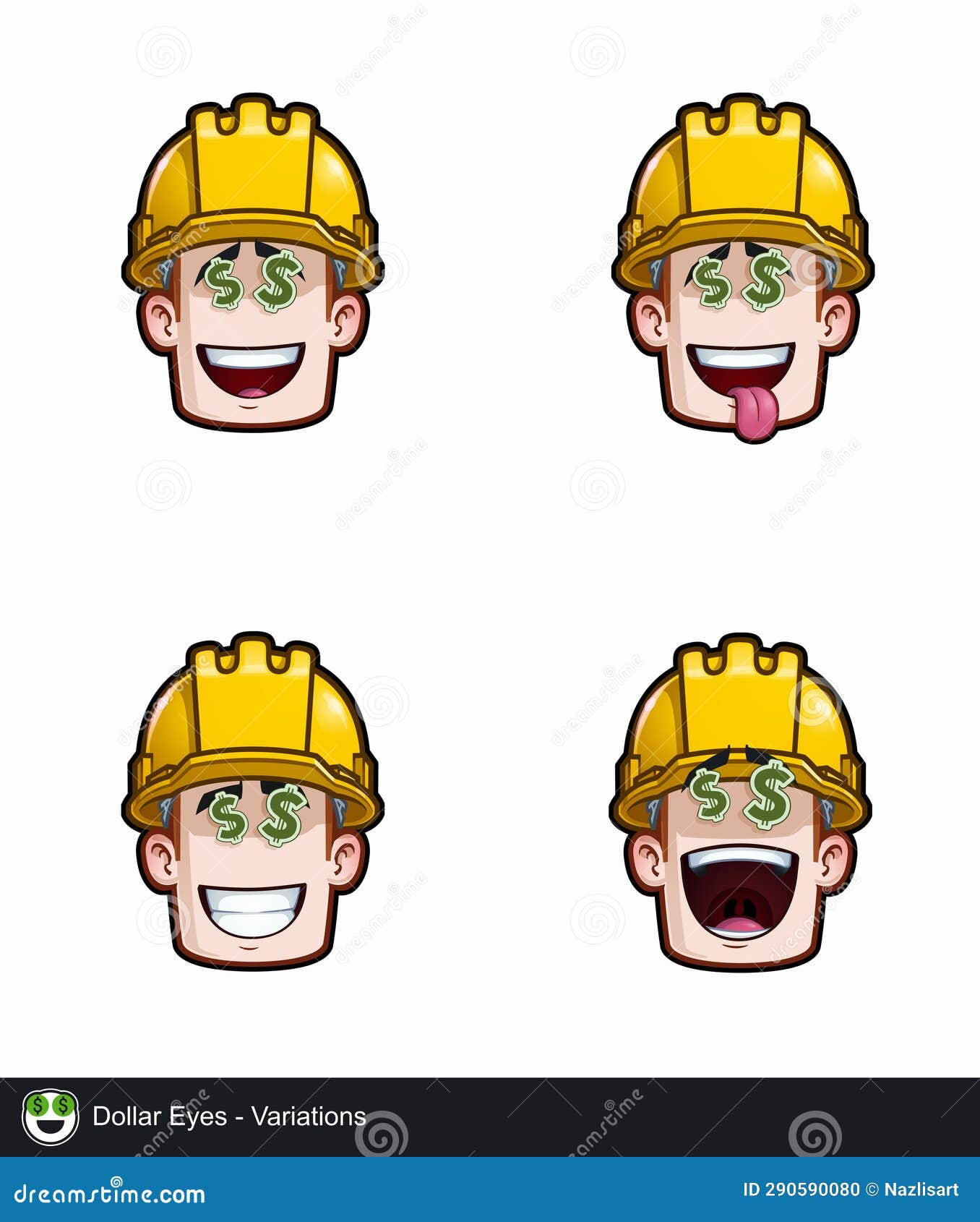 Construction Worker - Expressions - Affection - Dollar Eyes ...