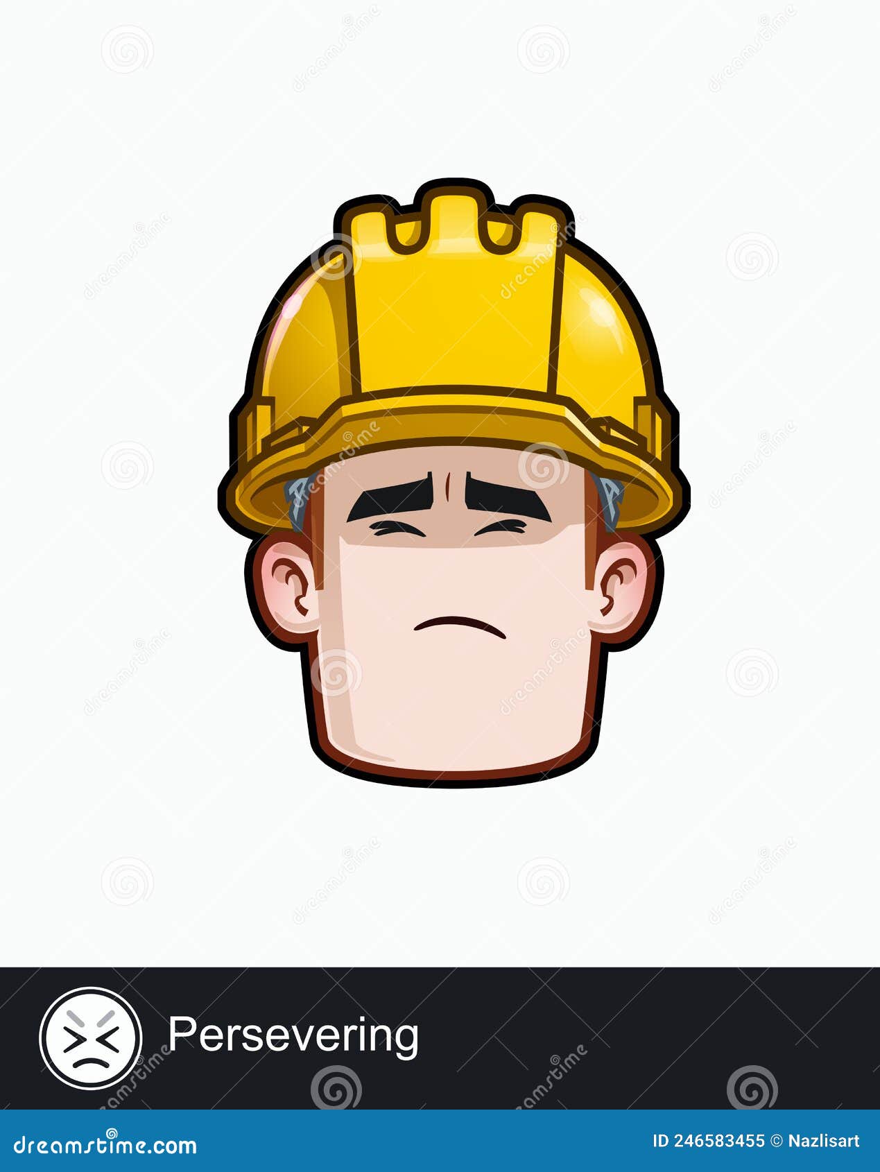 Construction Worker - Expressions - Concerned - Persevering Stock ...
