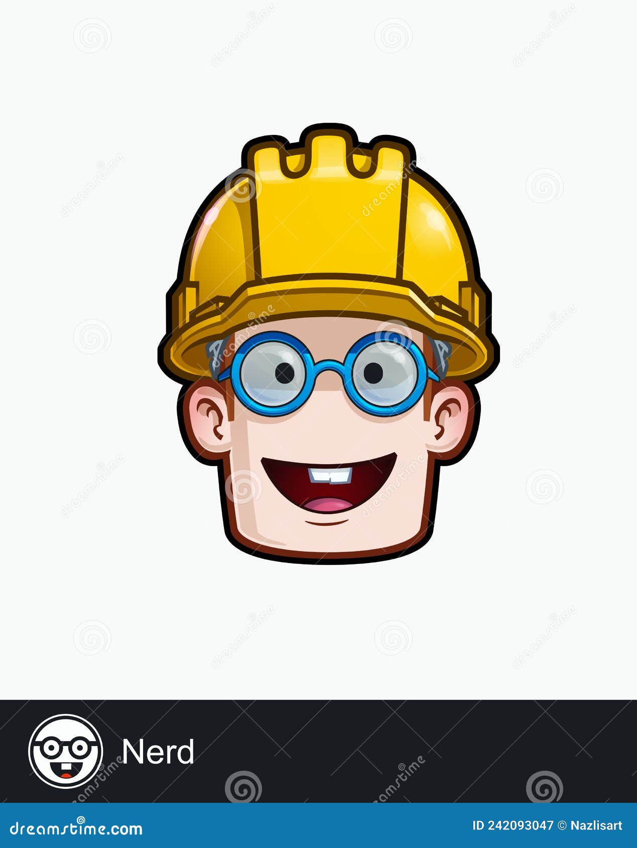 Construction Worker - Expressions - Glasses - Nerd Stock Vector ...