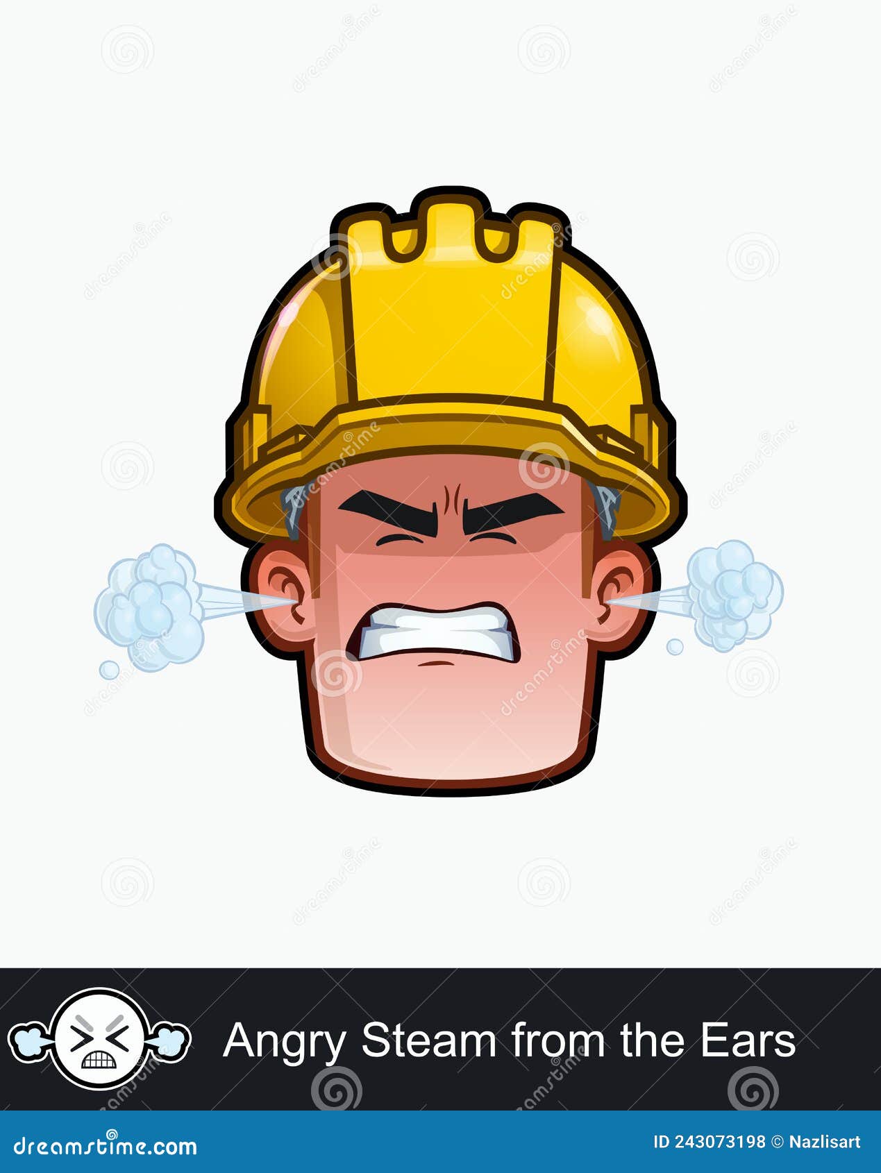 Construction Worker - Expressions - Negative - Angry Steam from the ...