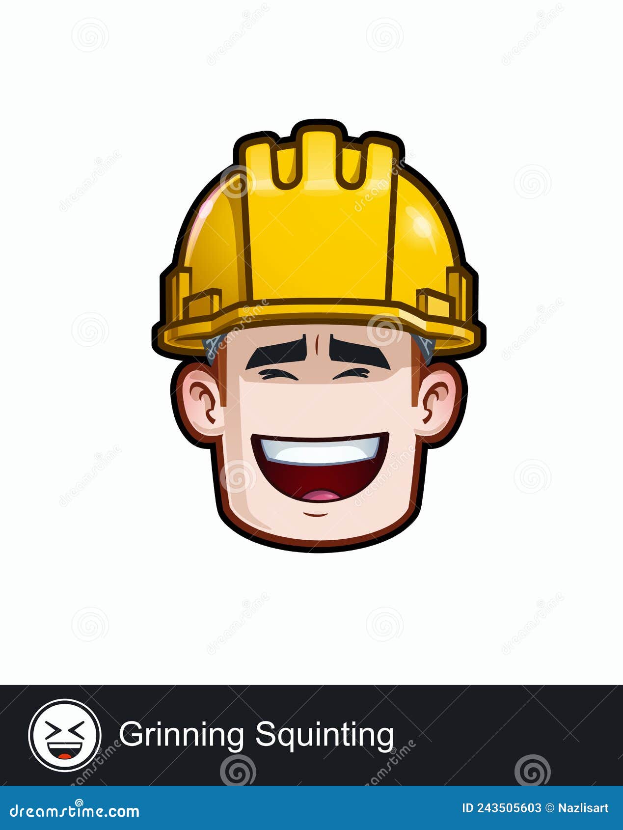 Construction Worker - Expressions - Positive N Smiling - Grinning ...