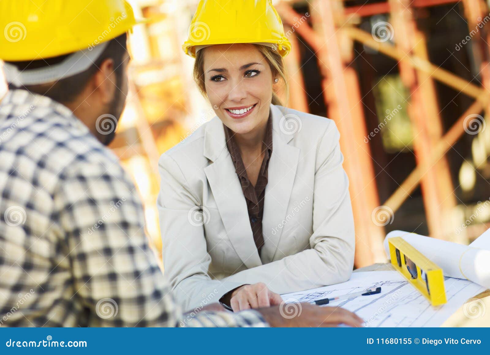Female Architect Looking At Architectural Model Royalty-Free Stock ...