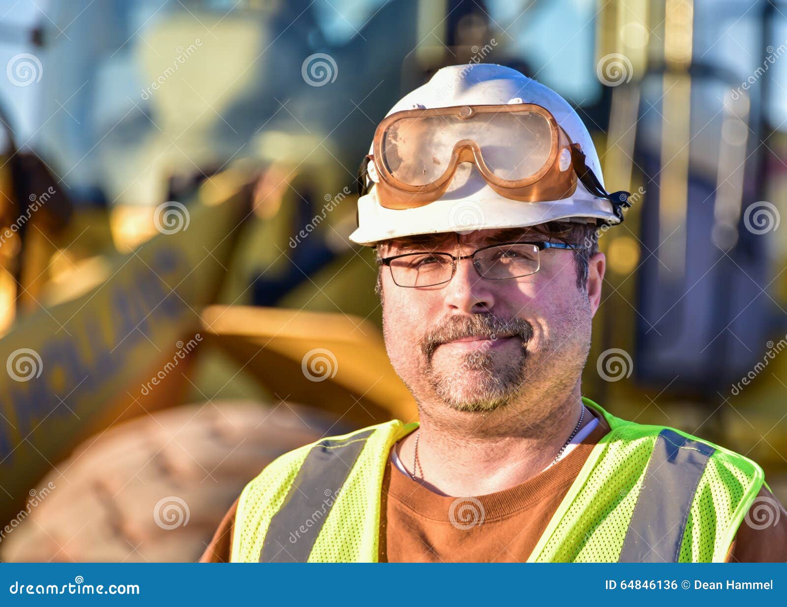 Construction Worker/Foreman Stock Photo - Image of machinery, orange ...