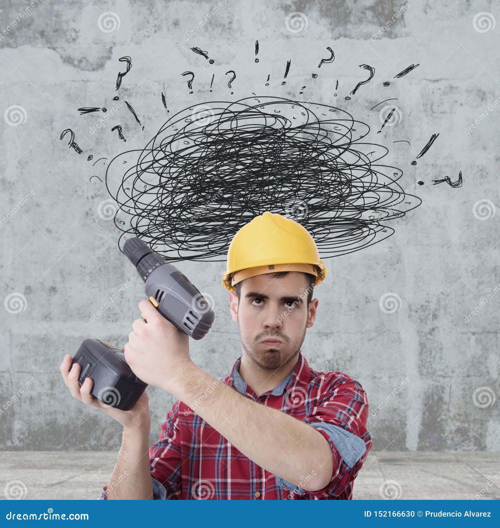 Construction Worker Frustrated Stock Photo - Image of bricolage ...