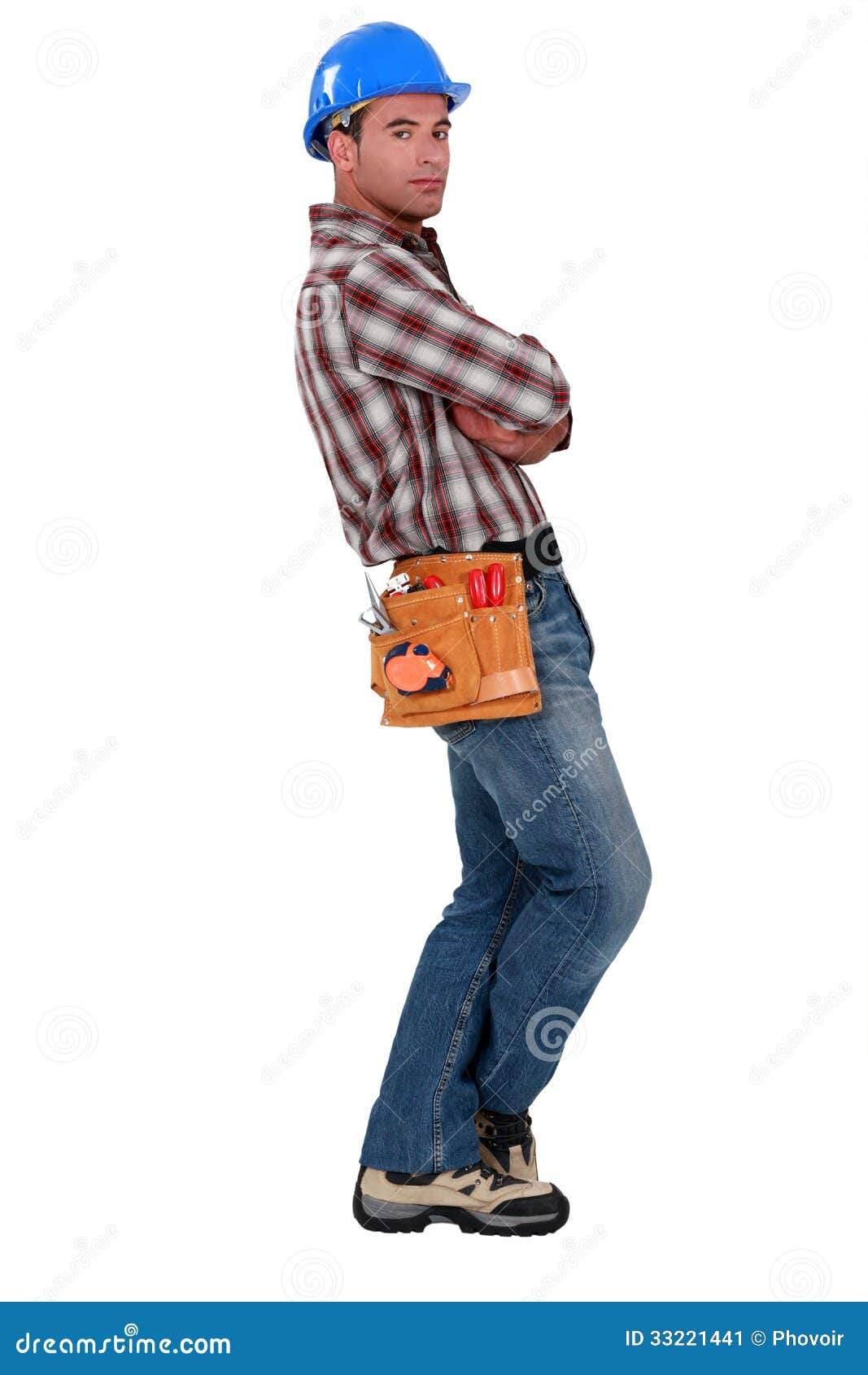 Construction worker stock image. Image of happy, tools - 33221441