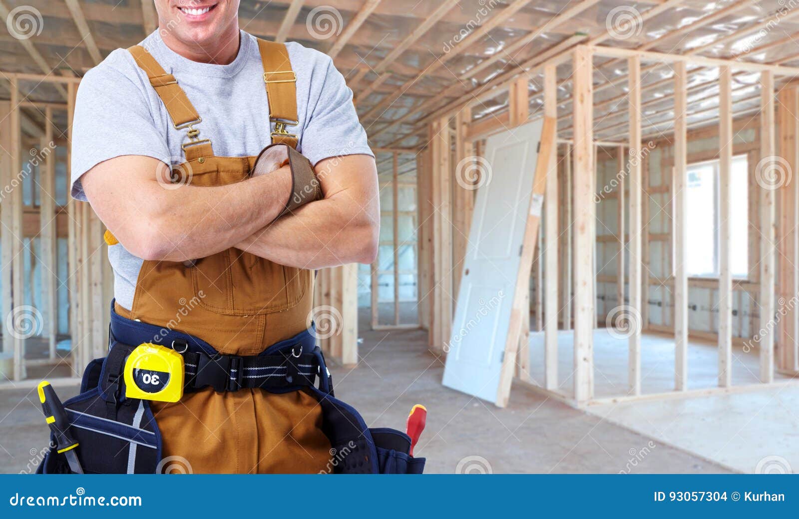 Construction worker hands stock photo. Image of foreman - 93057304