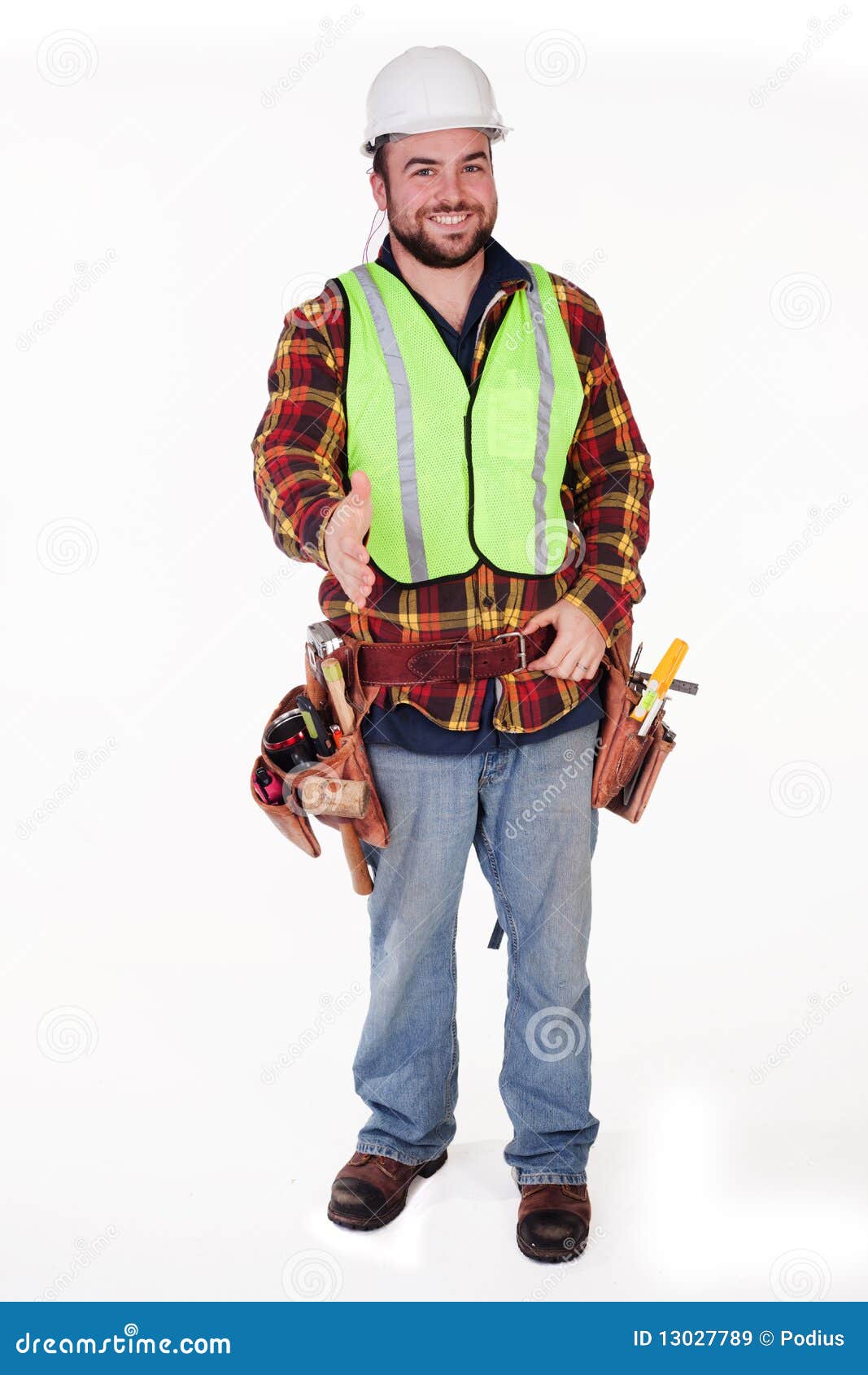 Construction Worker Handshake Stock Image - Image of businessman ...