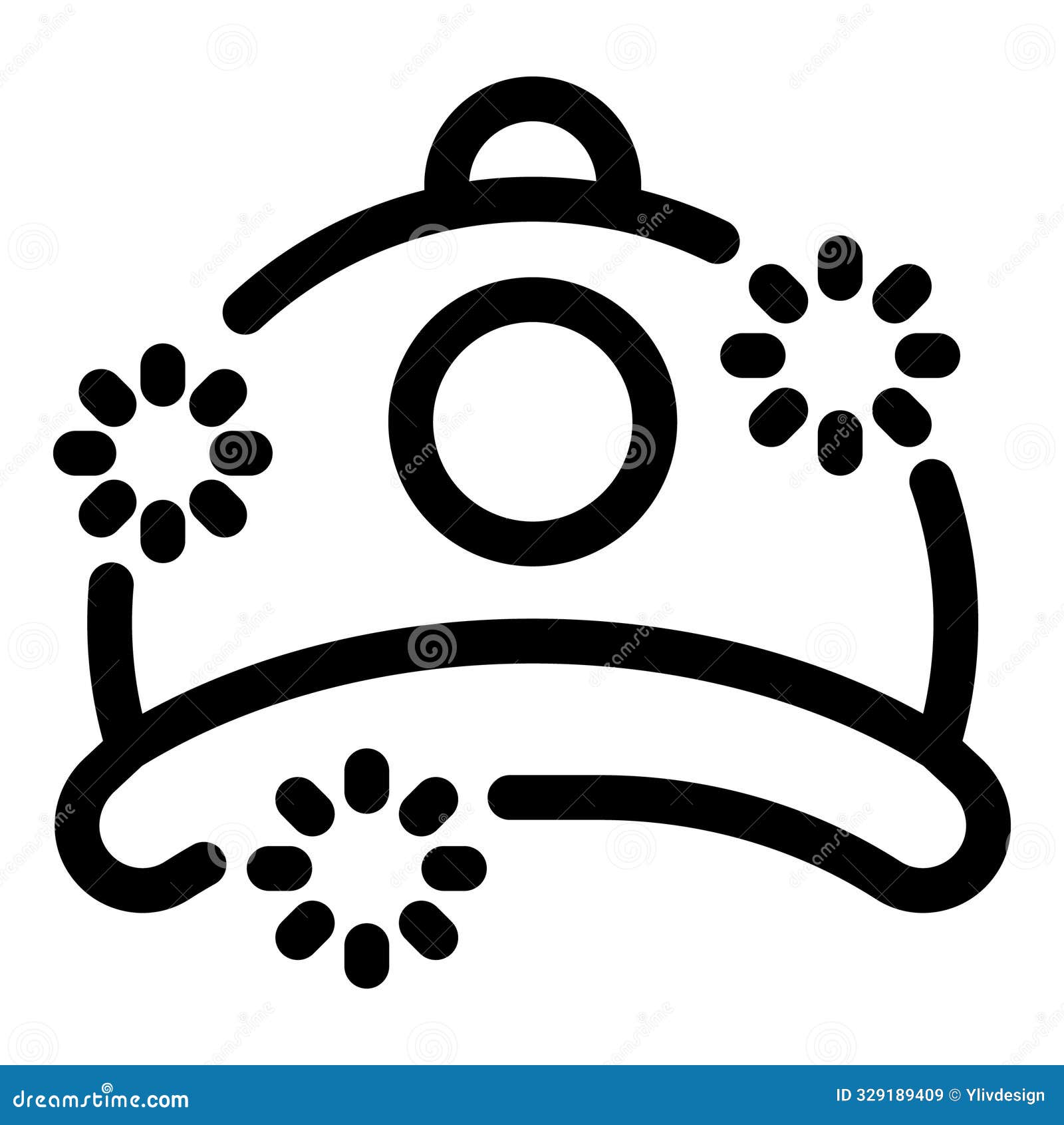 Construction Worker Hard Hat Surrounded by Spinning Warning Signs Icon ...