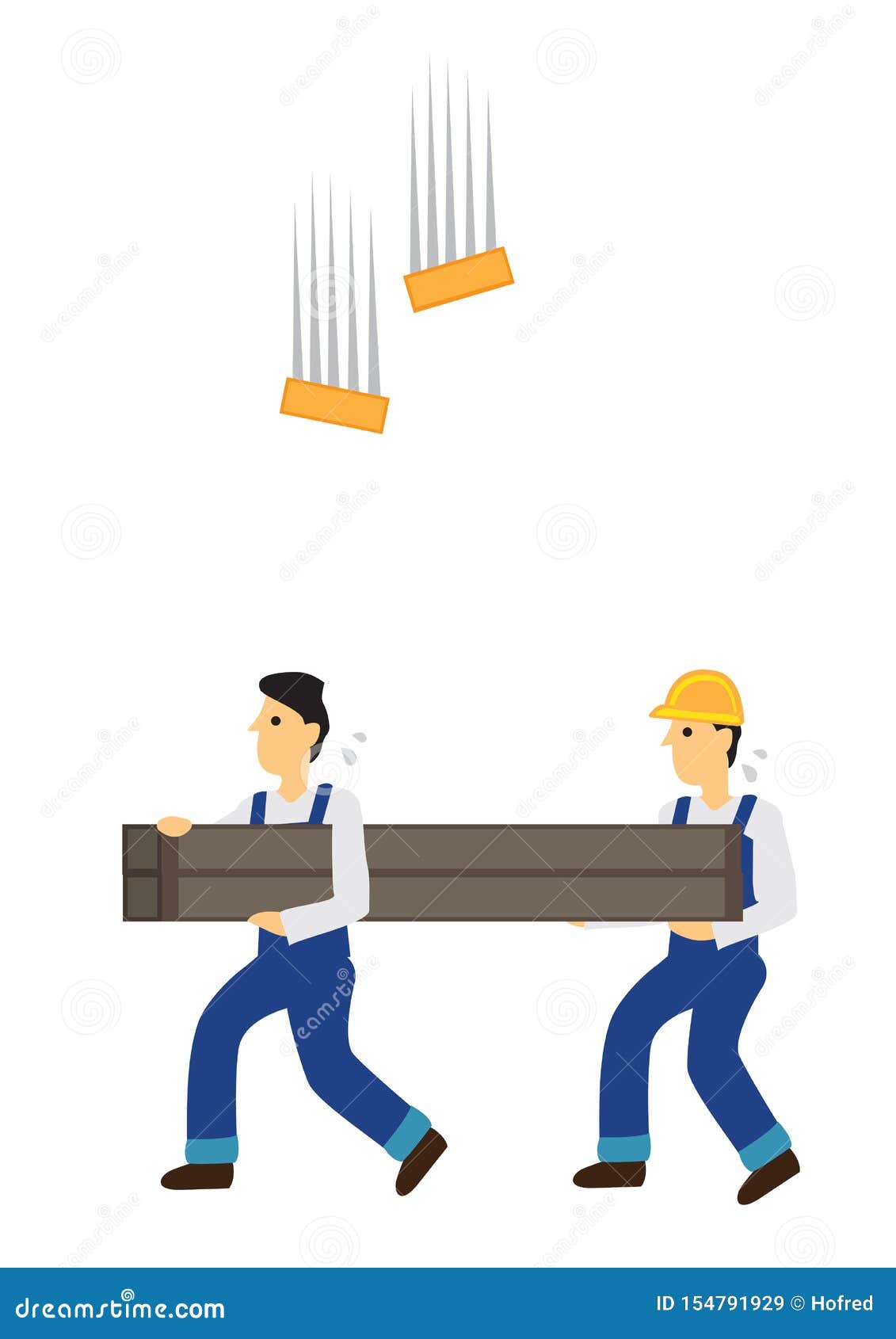 Construction Worker Has Bricks Falling Down on Him without His Helmet ...