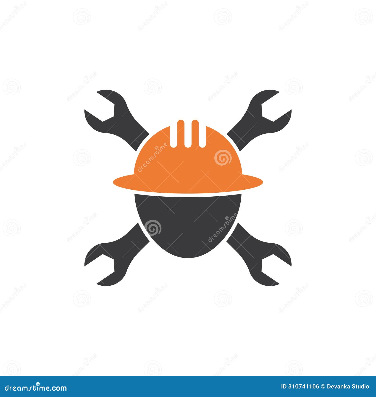 Construction worker hat stock vector. Illustration of vector - 310741106