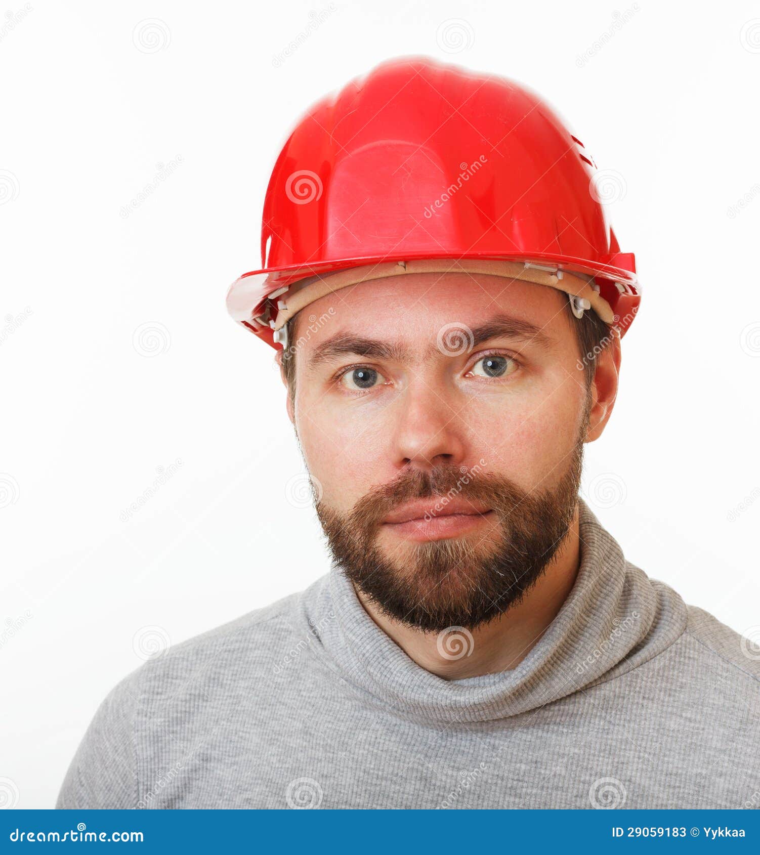 Construction Worker in Helmet. Stock Image - Image of white, expression ...