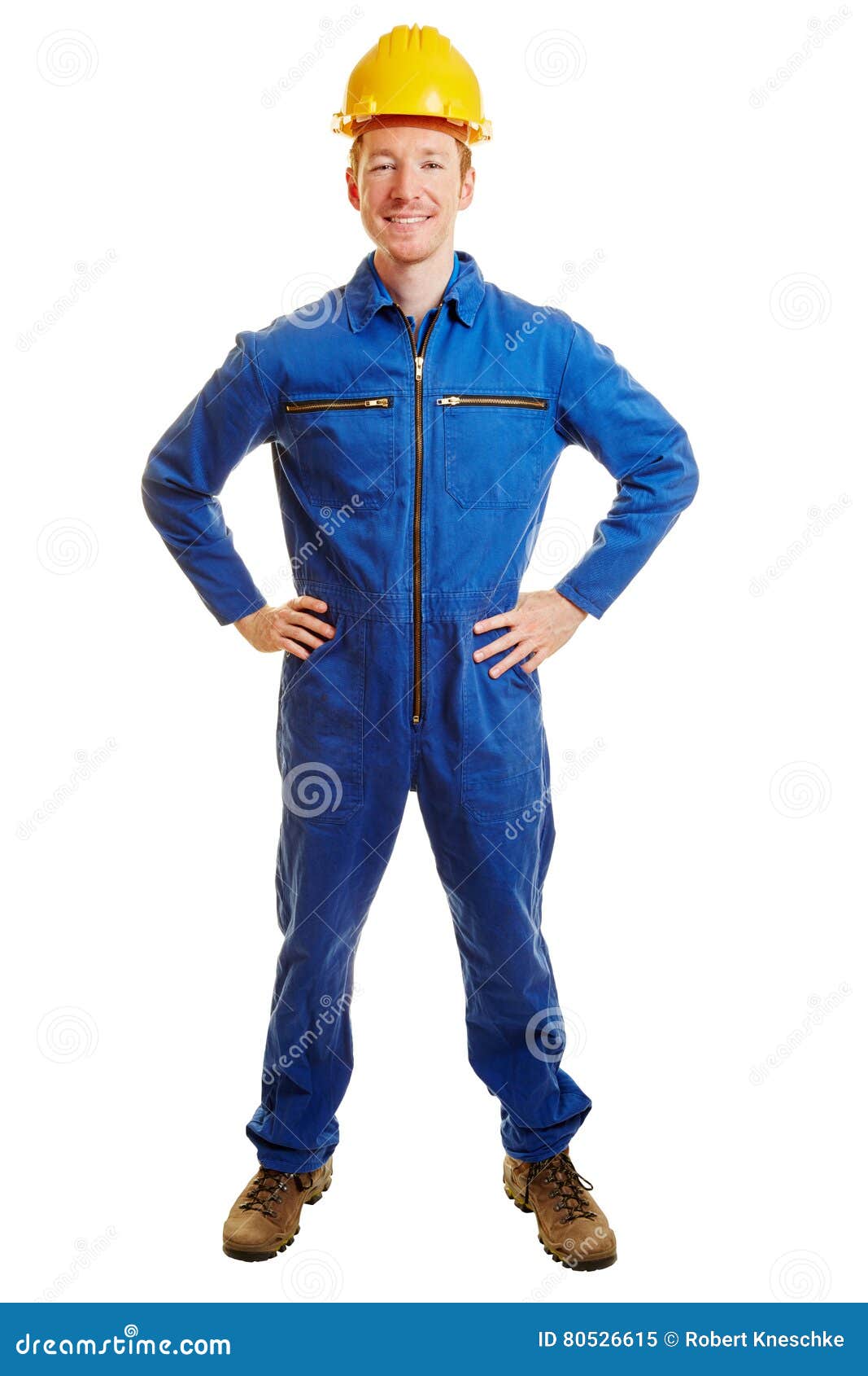 Construction Worker with a Helmet and a Builder Suit Stock Image ...