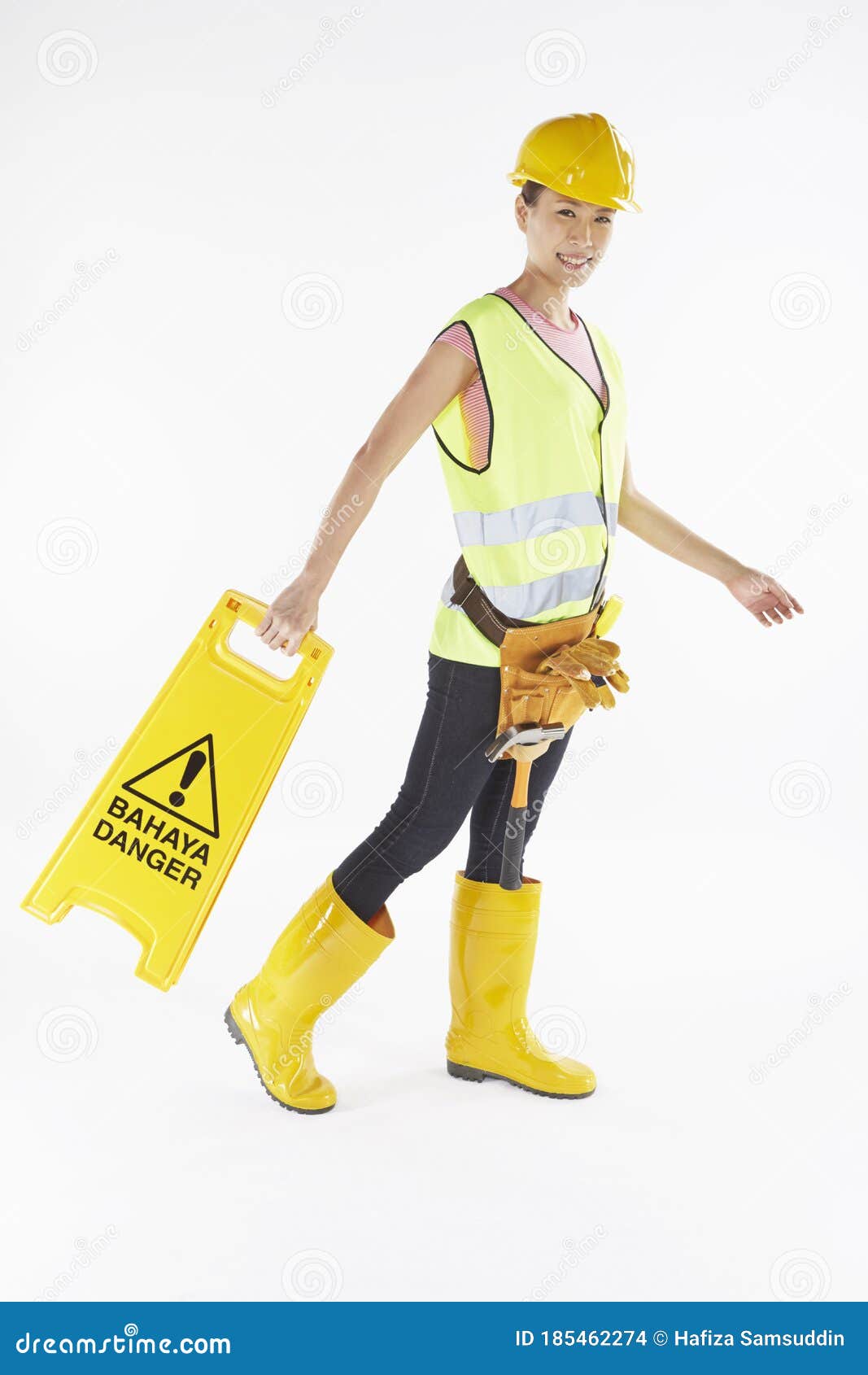 Construction Worker Holding a Danger Sign Stock Photo - Image of ... Construction Worker Holding a Danger Sign Stock Photo - Image of ...