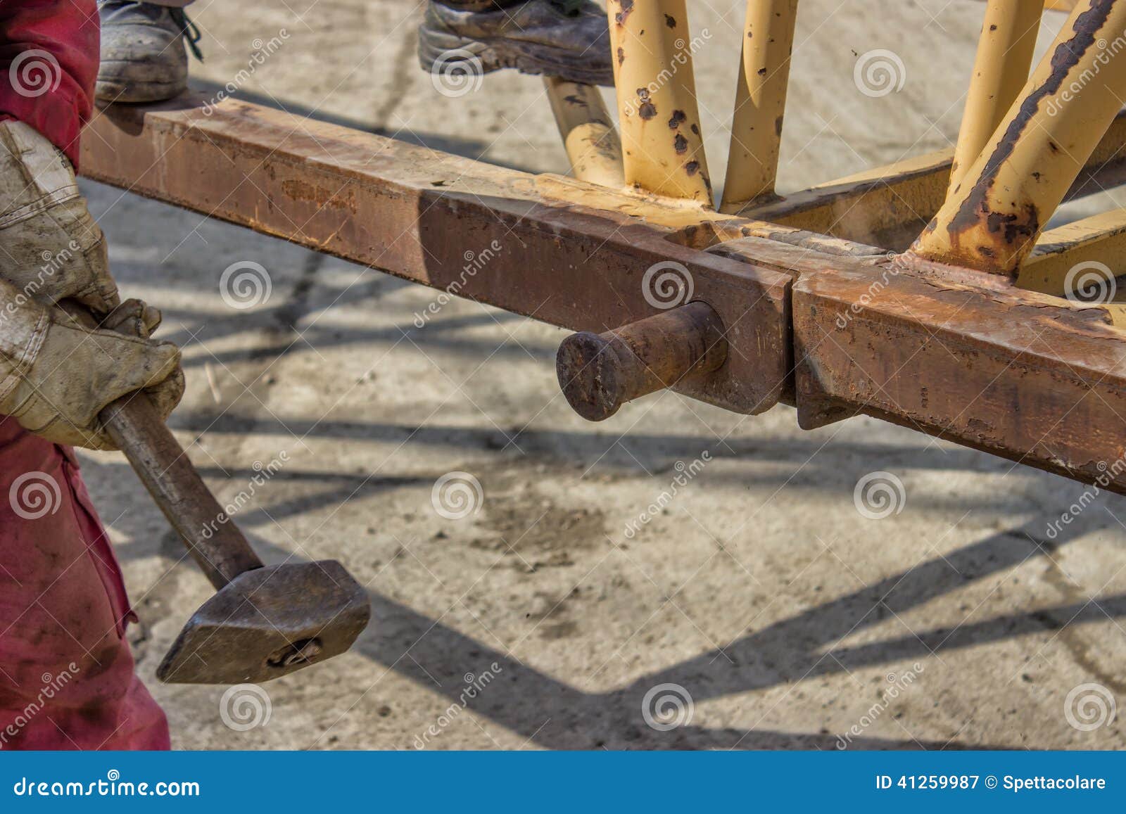 Construction Worker Holding Hammer Stock Image - Image of handyman ... Construction Worker Holding Hammer Stock Image - Image of handyman ...