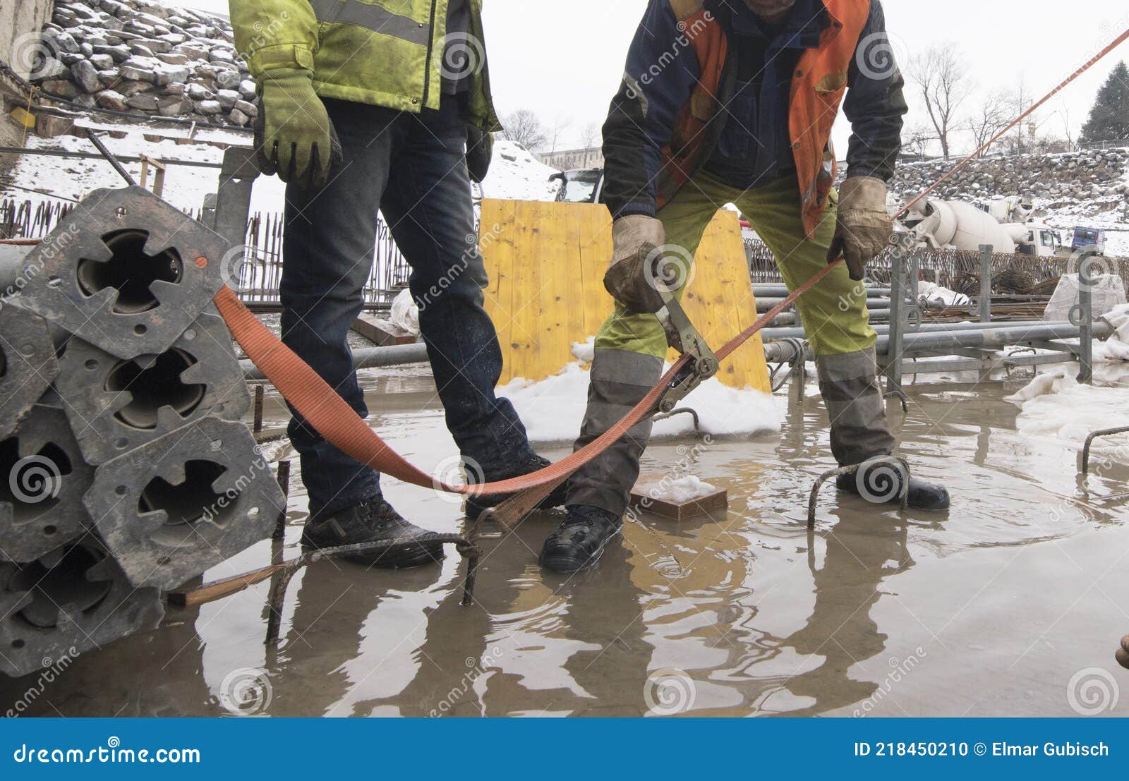 Construction Worker in Hydraulic Engineering Stock Photo - Image of ...