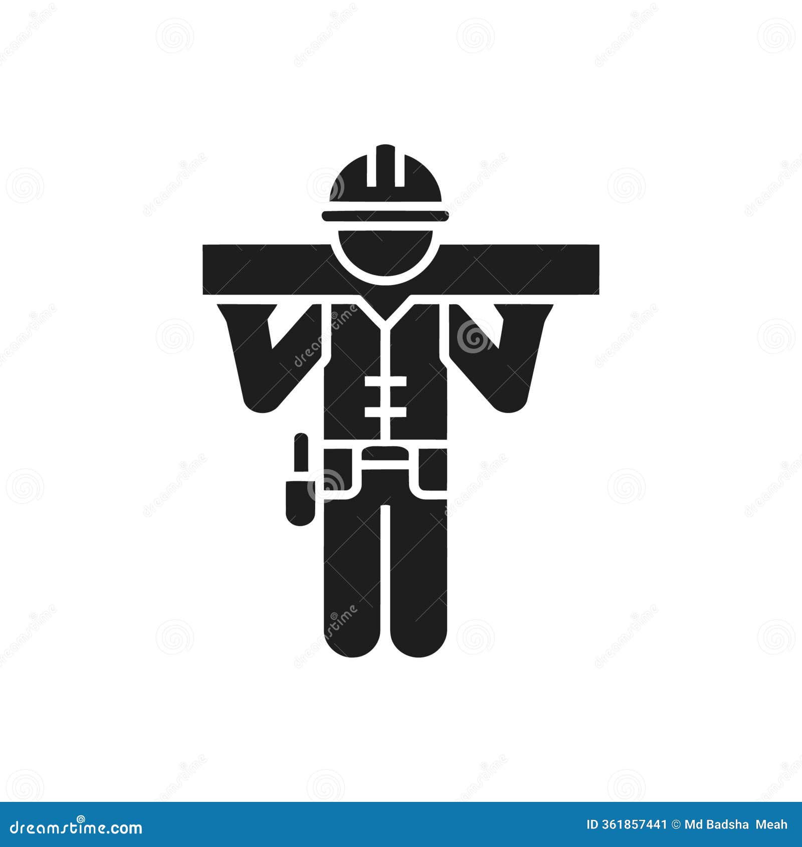 Construction Worker Icon stock image. Image of safety - 361857441