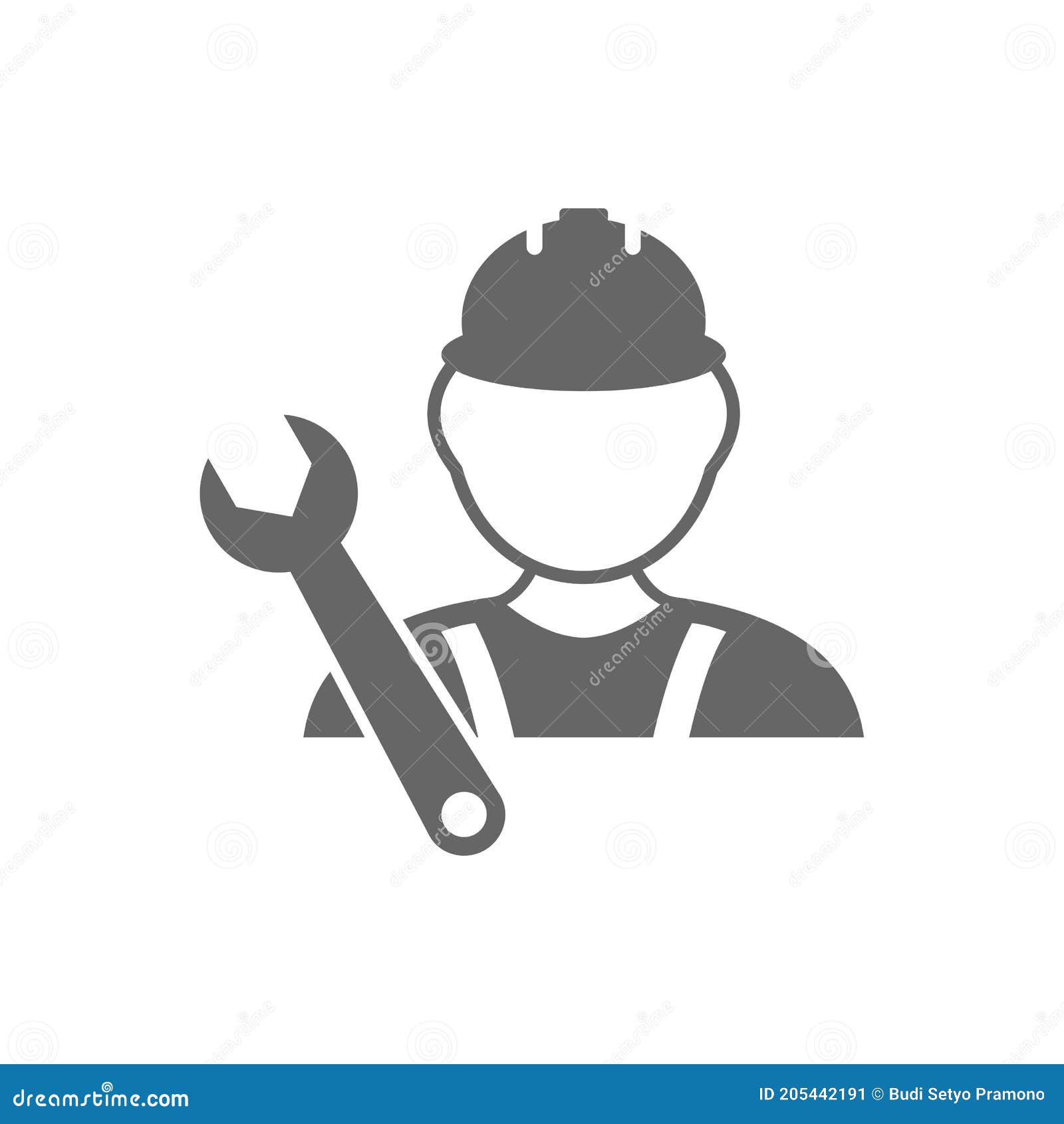 Construction Worker Icon Vector, Engineering Simple Icon Template ...