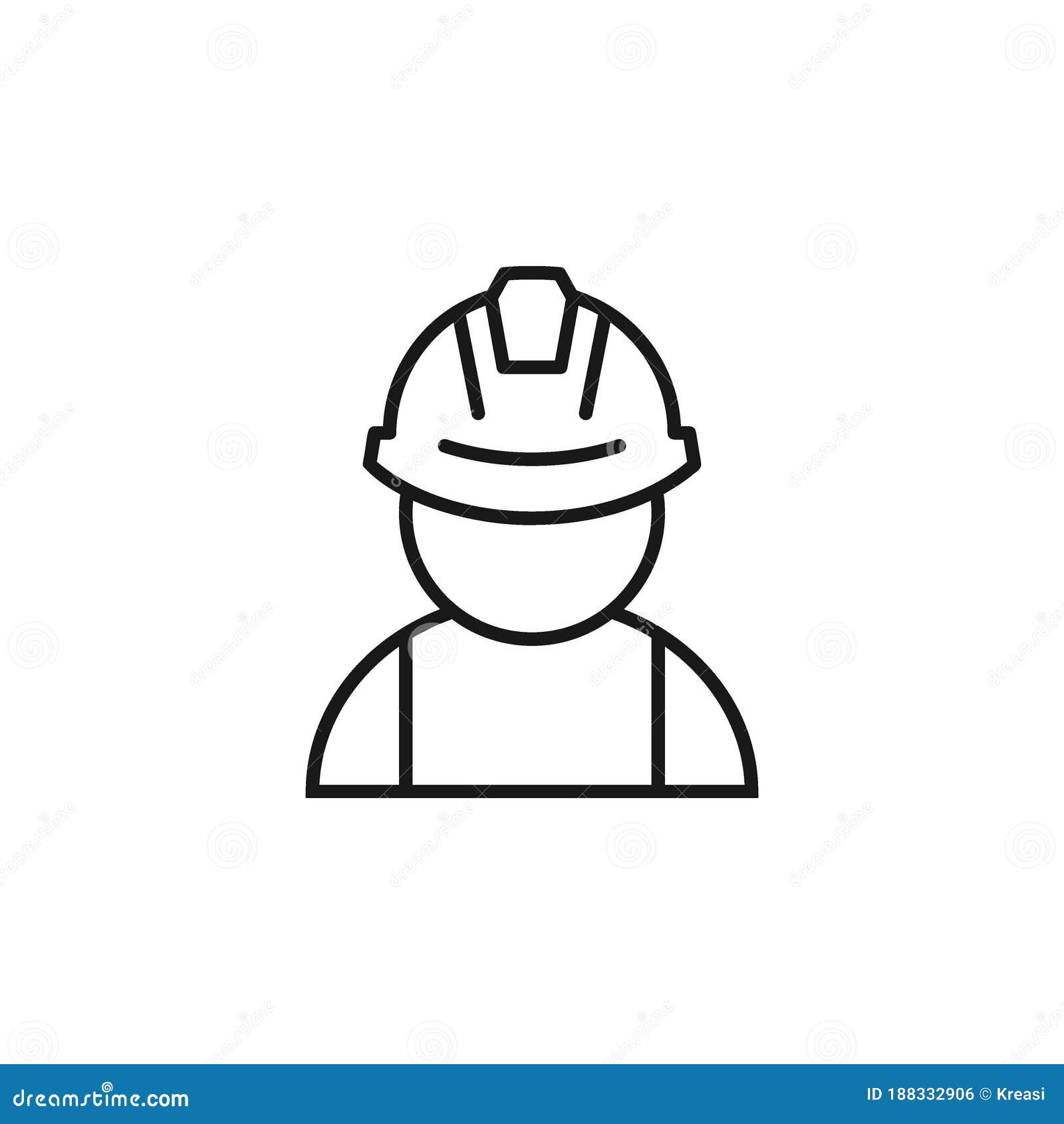 Construction Worker Icon Vector Illustration Stock Vector ...