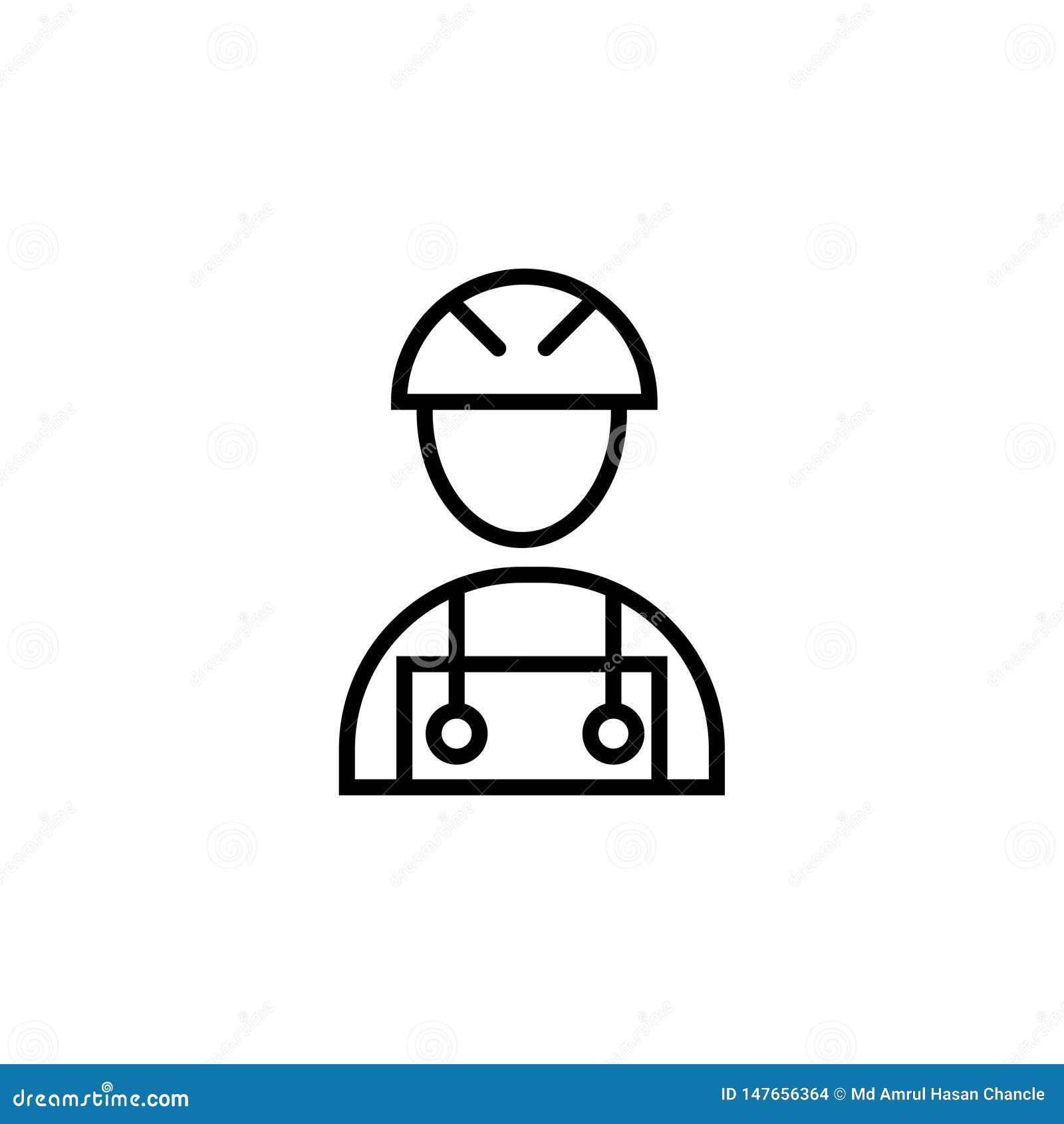 Construction Worker Icon- Vector Sign Symbol Construction Worker Stock ...