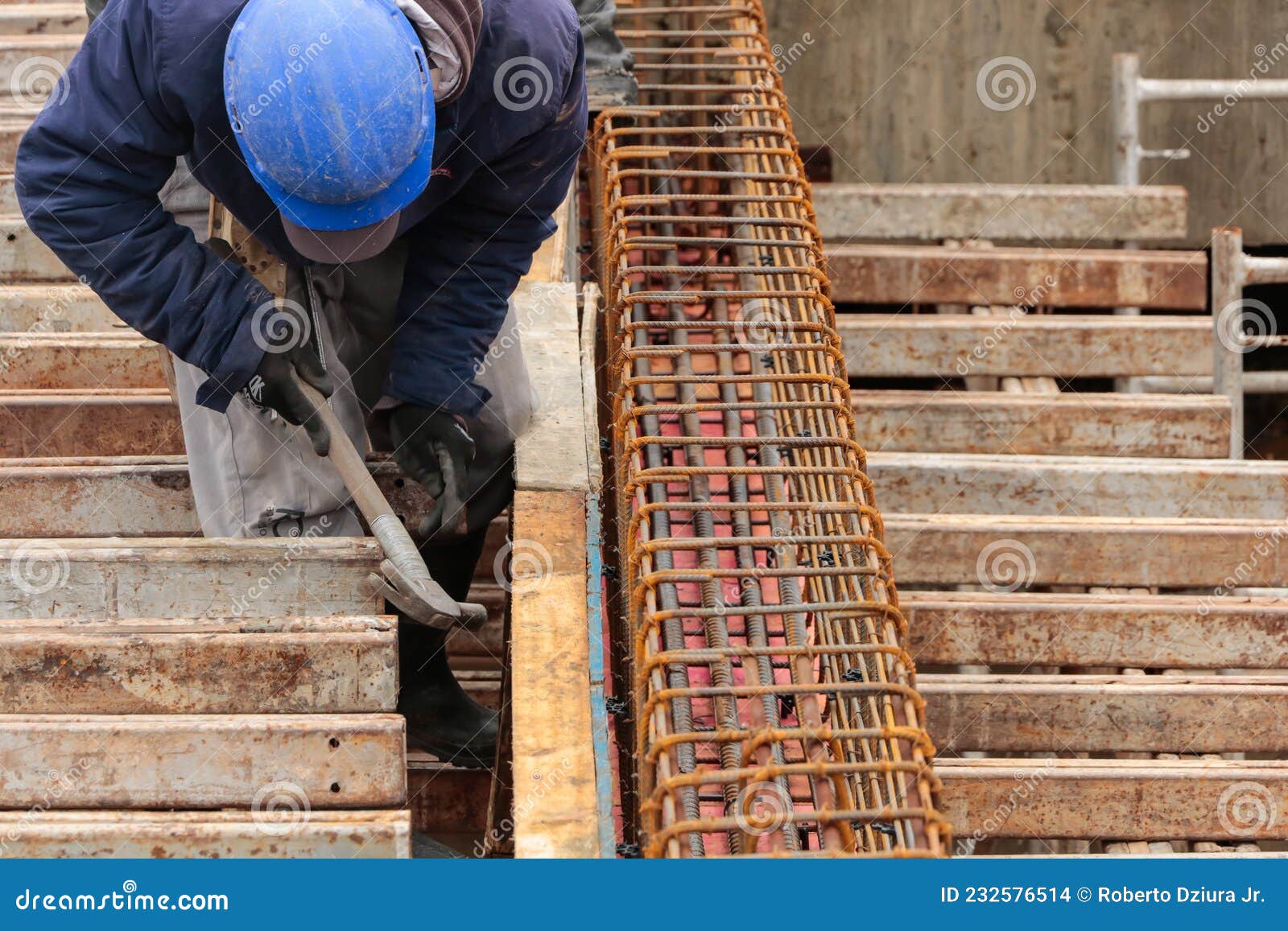 Construction Worker, without Identifying the Face, Who Make the ...