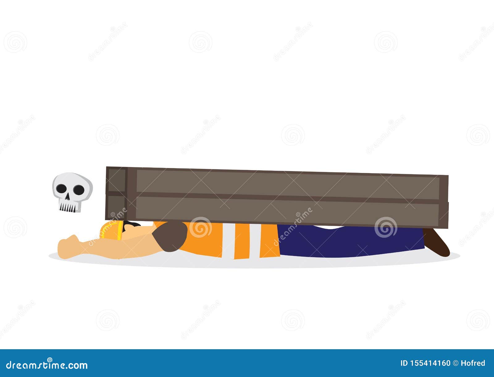 Construction Worker Injured during Working. Concept of Work Accident ...