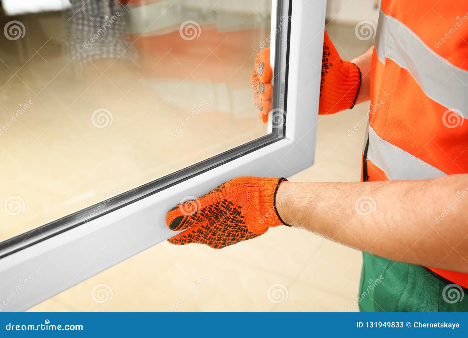 Construction Worker Installing New Window Stock Image - Image of ... Construction Worker Installing New Window Stock Image - Image of ...