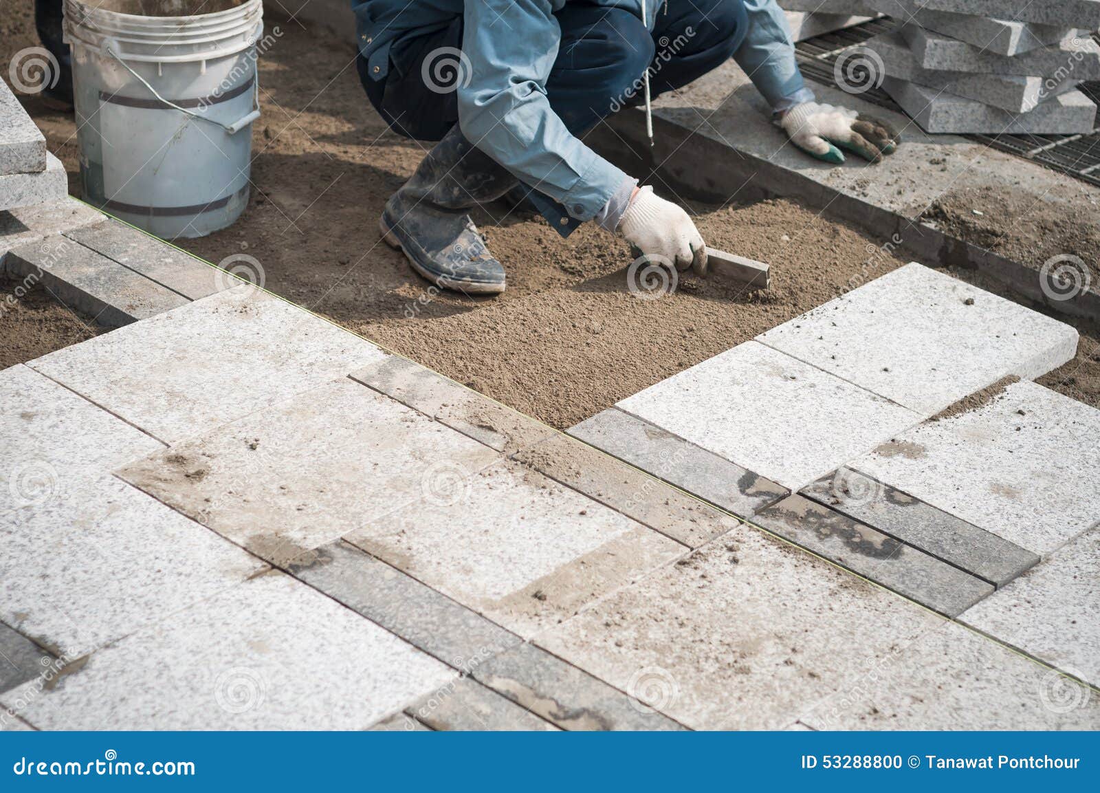 Pavestone Paver Installation. Royalty-Free Stock Image | CartoonDealer ...