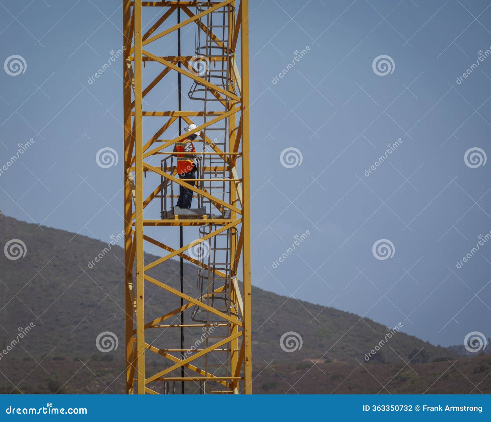 Big Yellow Tower Crane Royalty-Free Stock Photography | CartoonDealer ...