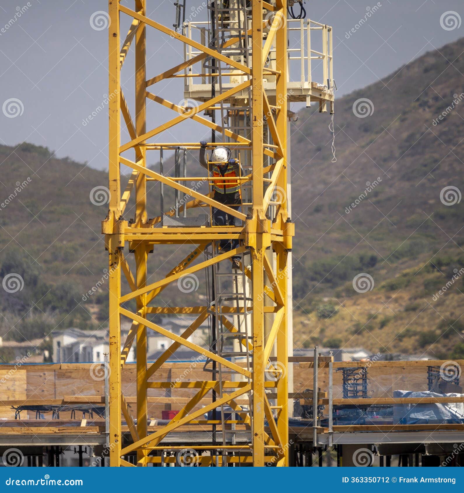 Big Yellow Tower Crane Royalty-Free Stock Photography | CartoonDealer ...