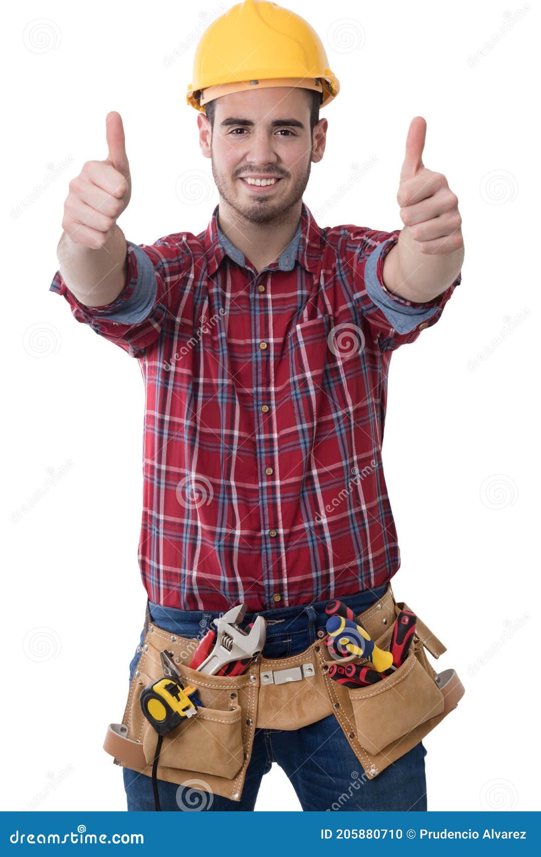 Construction Worker Isolated Stock Photo - Image of architect ...