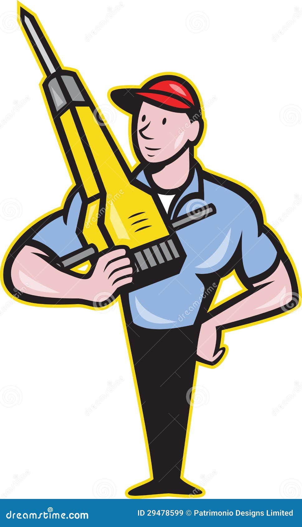 Pneumatic Drill Machine Icon Cartoon Vector | CartoonDealer.com #136790873
