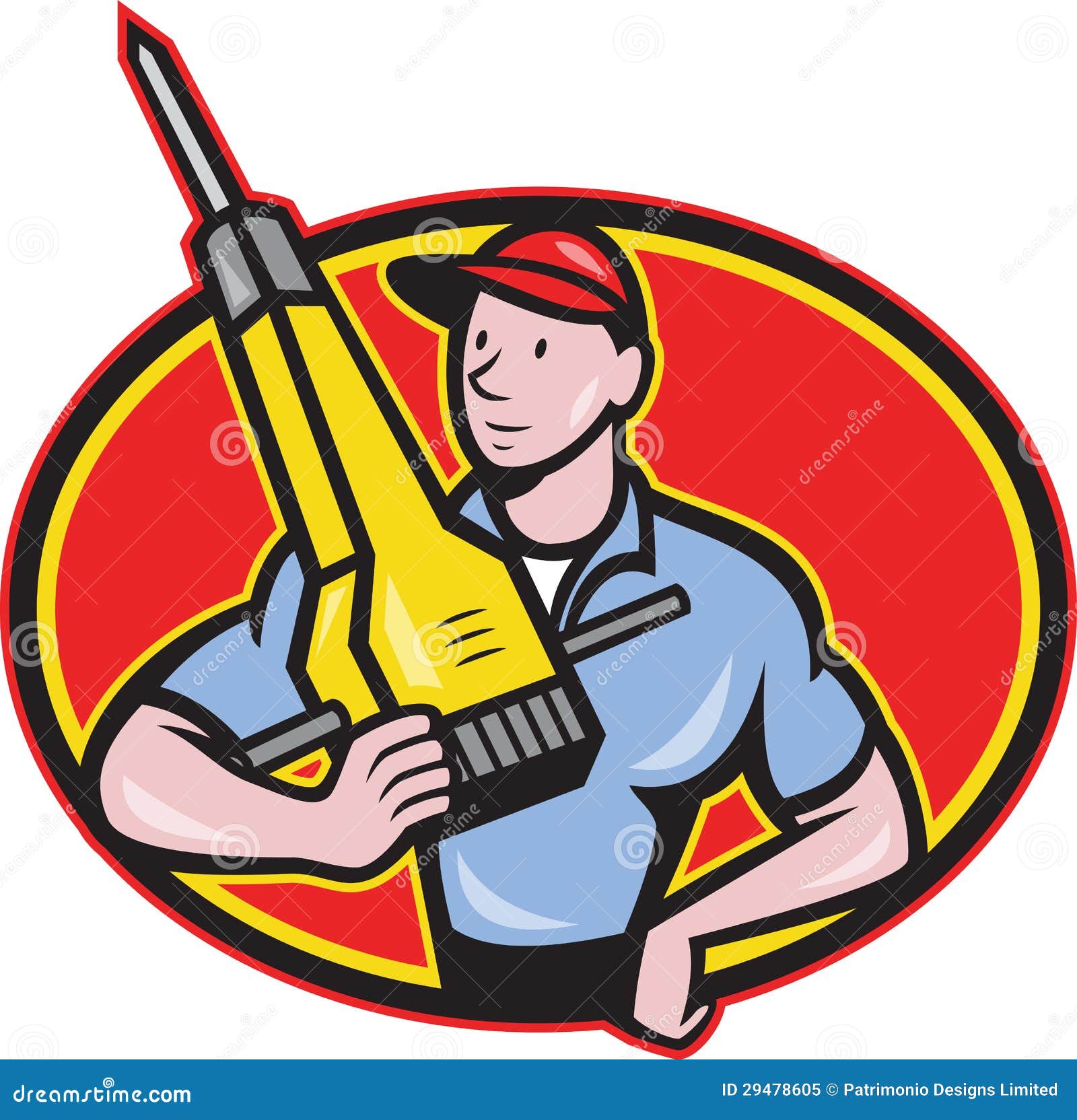 Pneumatic Drill Machine Icon Cartoon Vector | CartoonDealer.com #136790873