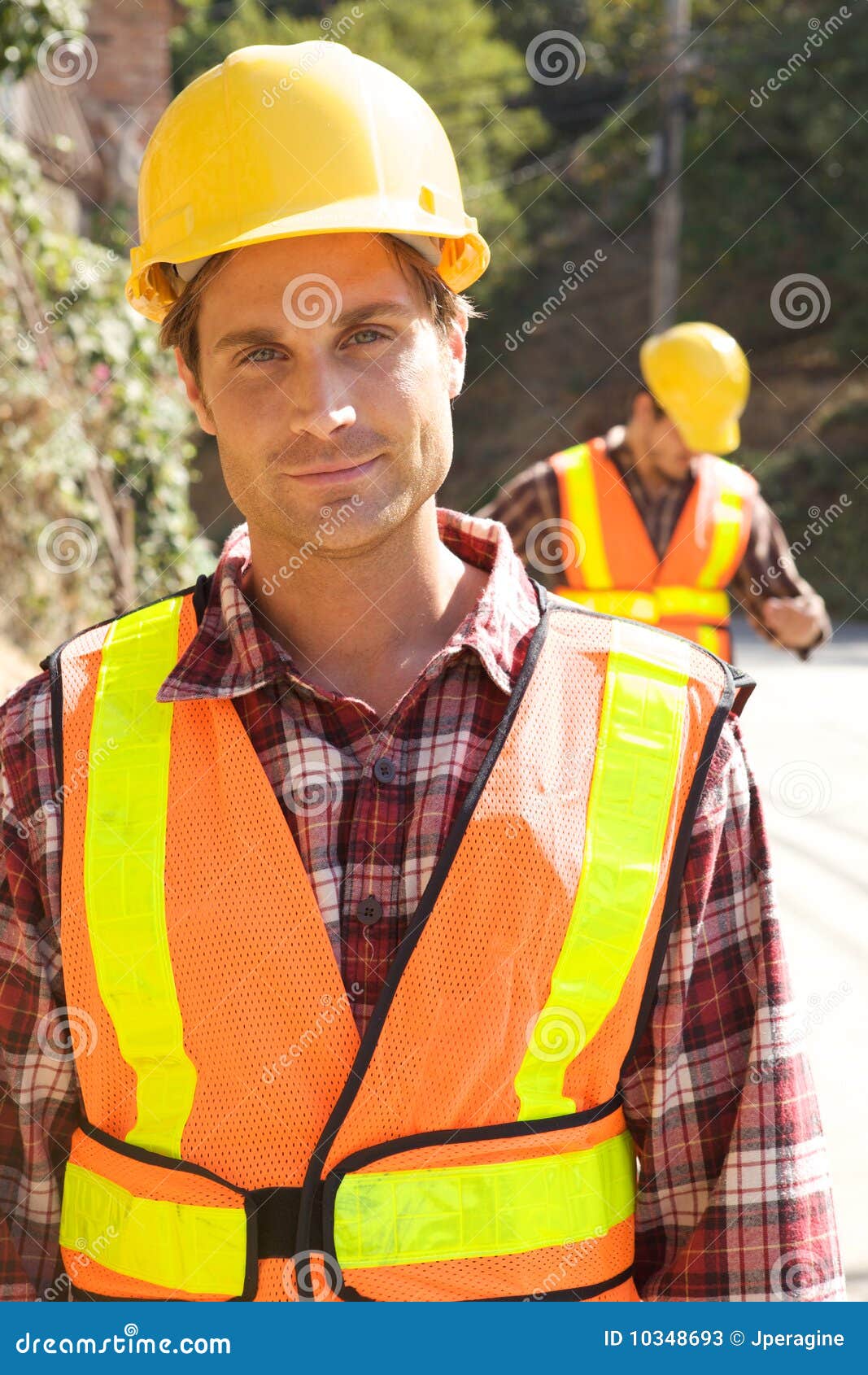 Construction Worker on the Job Stock Image - Image of isolated, male ...