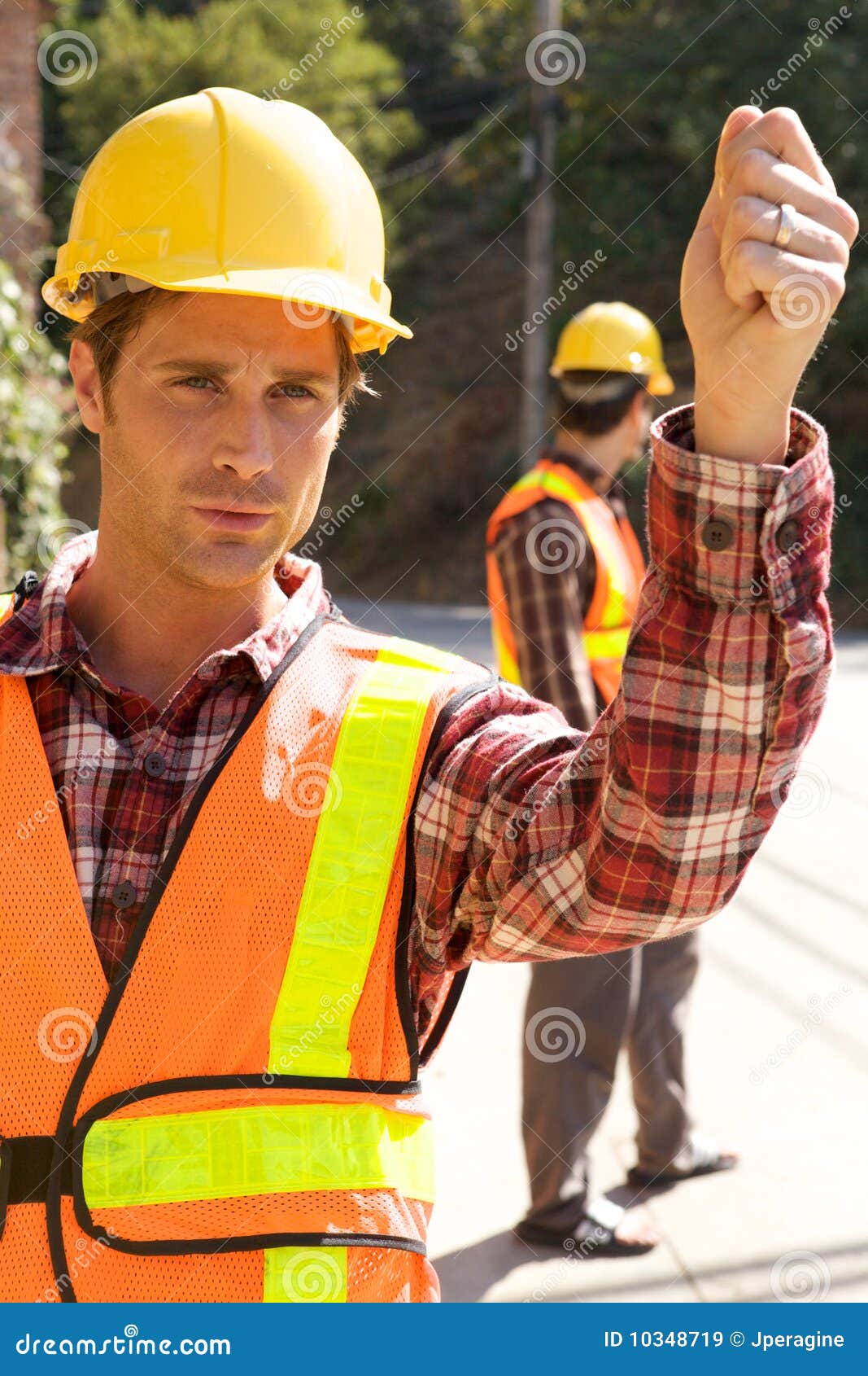 Construction Worker on the Job Stock Image - Image of foreman, post ...