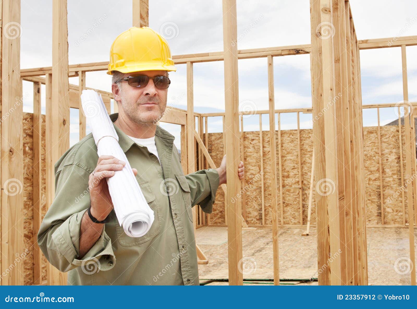 Construction Worker on the Job Stock Photo - Image of civil, housing ...