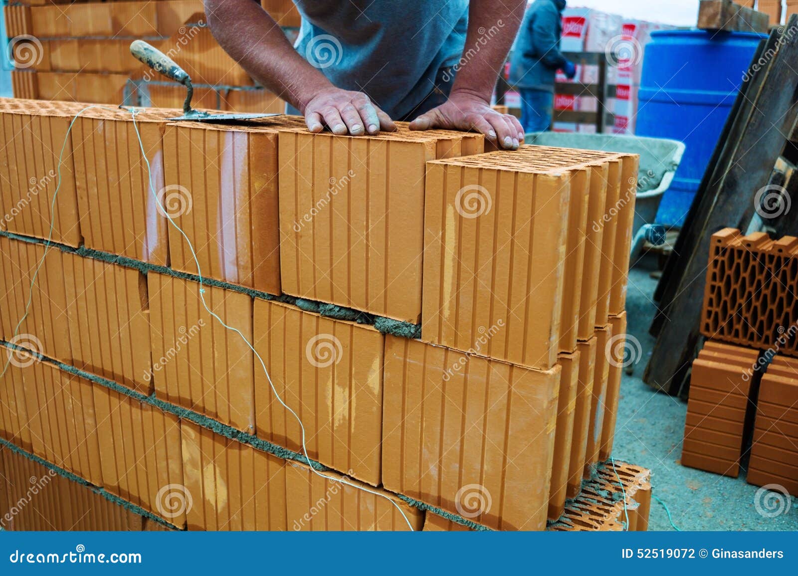 Construction Worker on a Job Site Stock Photo - Image of help, economy ...