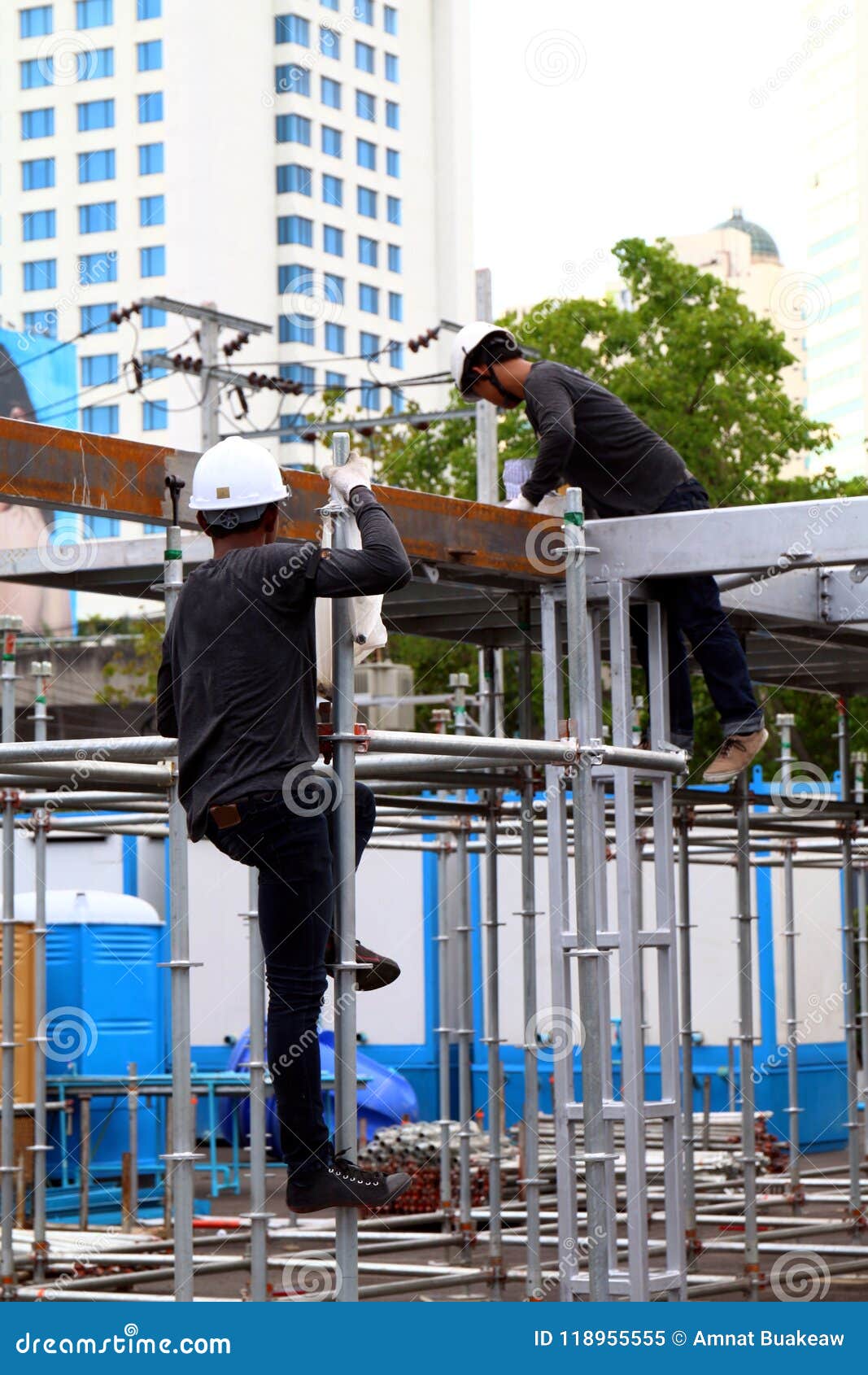 Construction Worker Labor Man in Construction Site Editorial Image ...