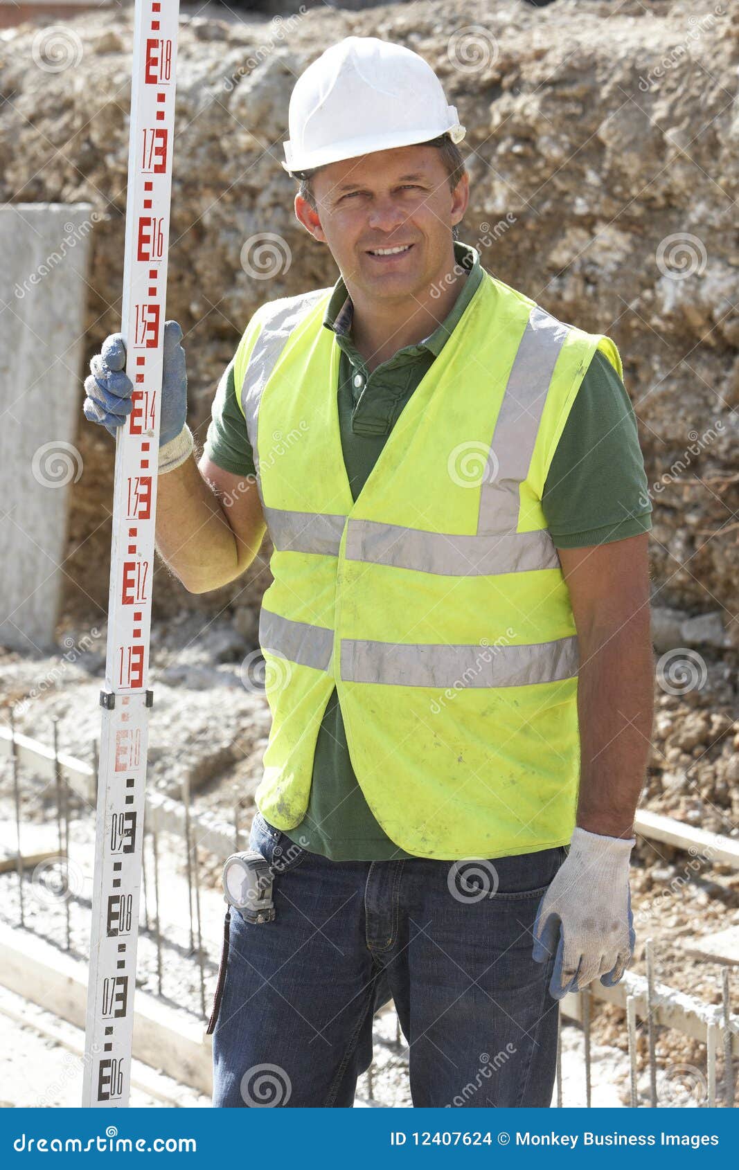 Construction Worker Laying Foundations Stock Photo - Image of laying ... Construction Worker Laying Foundations Stock Photo - Image of laying ...
