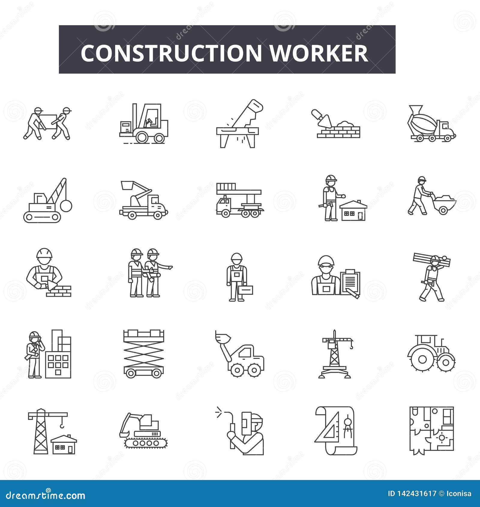 Construction Worker Outline Stock Illustrations – 20,113 Construction ...