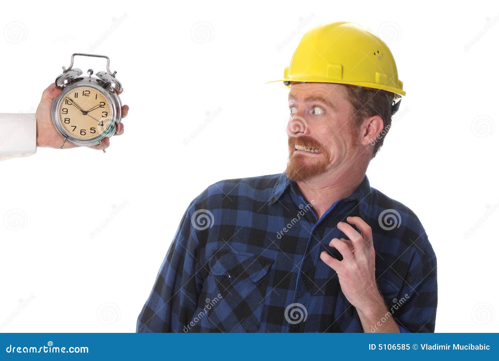 Worker Looking At Personnel Risk Assessment Take Five Book At ...