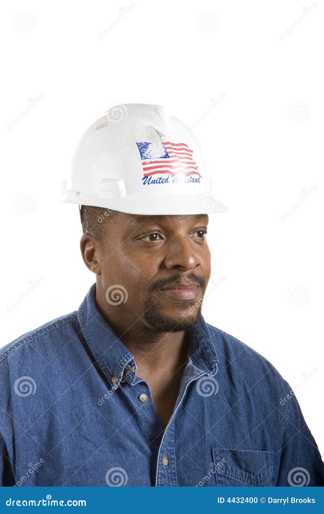 Construction Worker Looking Left Vertical Stock Photo - Image of ...
