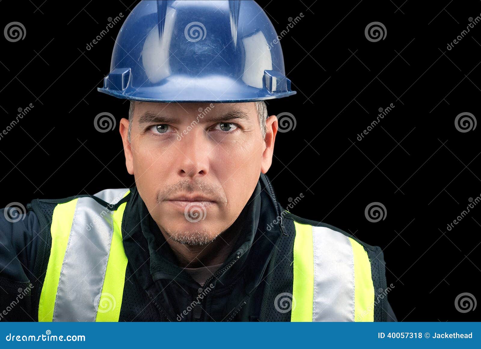 Construction Worker Looks To Camera Stock Photo - Image of proud ...