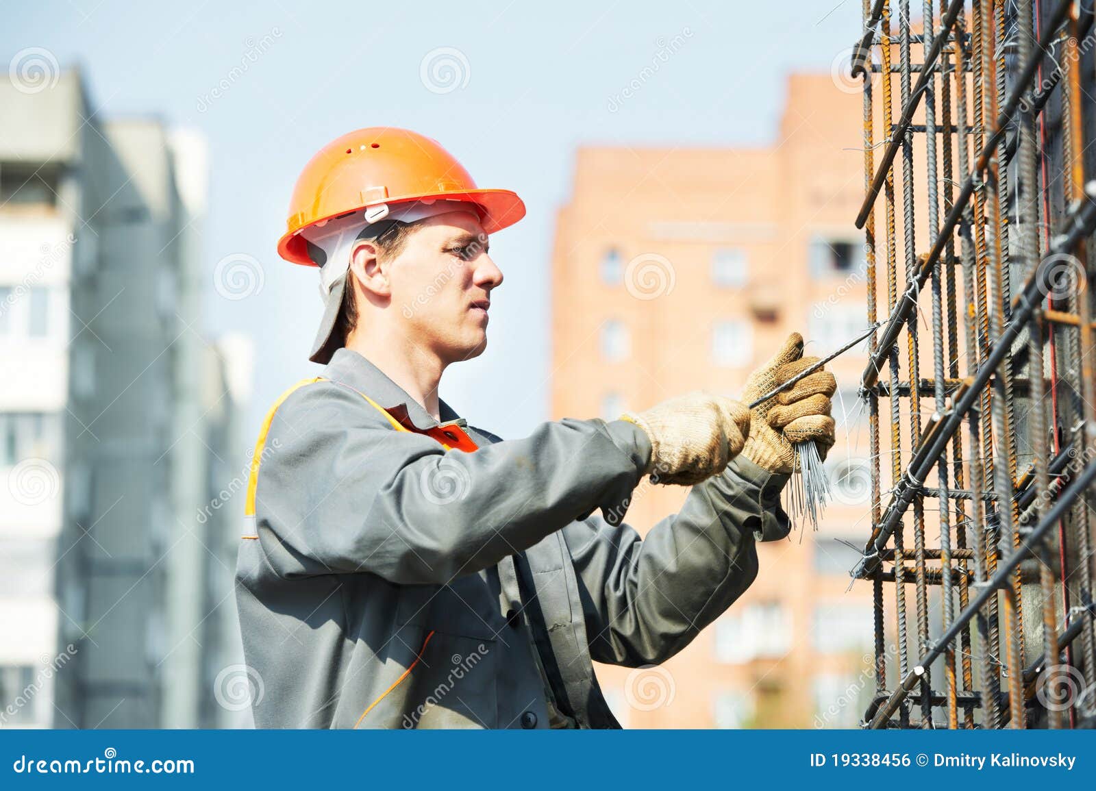 Construction worker making stock photo. Image of knit - 19338456