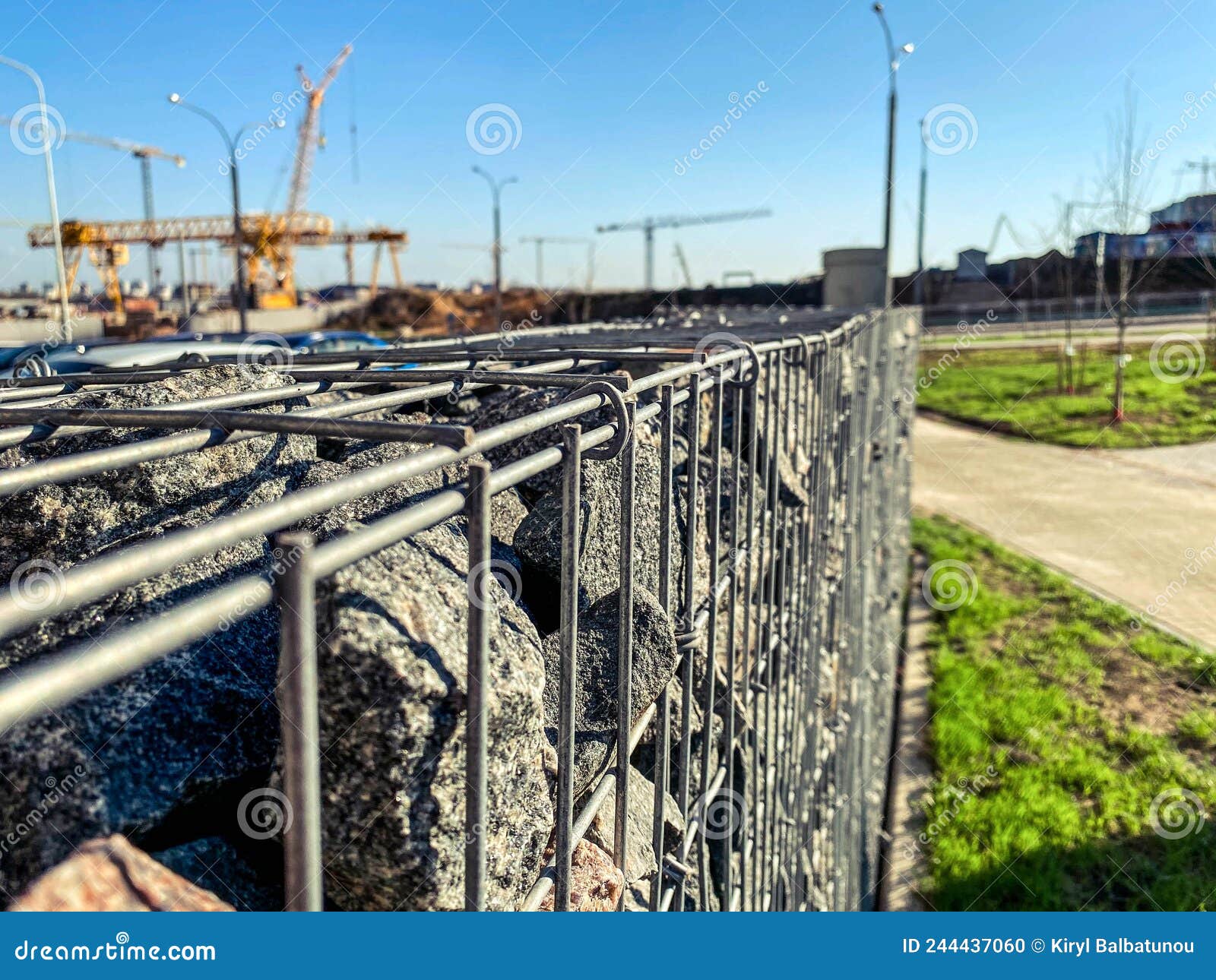 Construction Worker Making Reinforcement Steel Rod and Deformed Bar ...