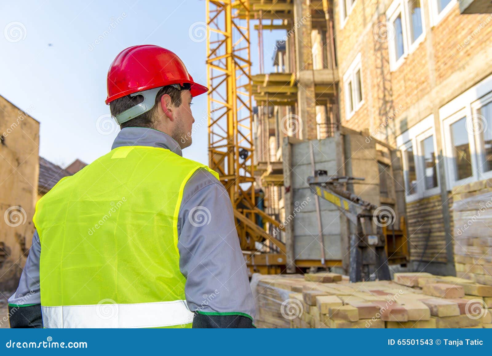 Construction worker stock image. Image of mature, hard - 65501543