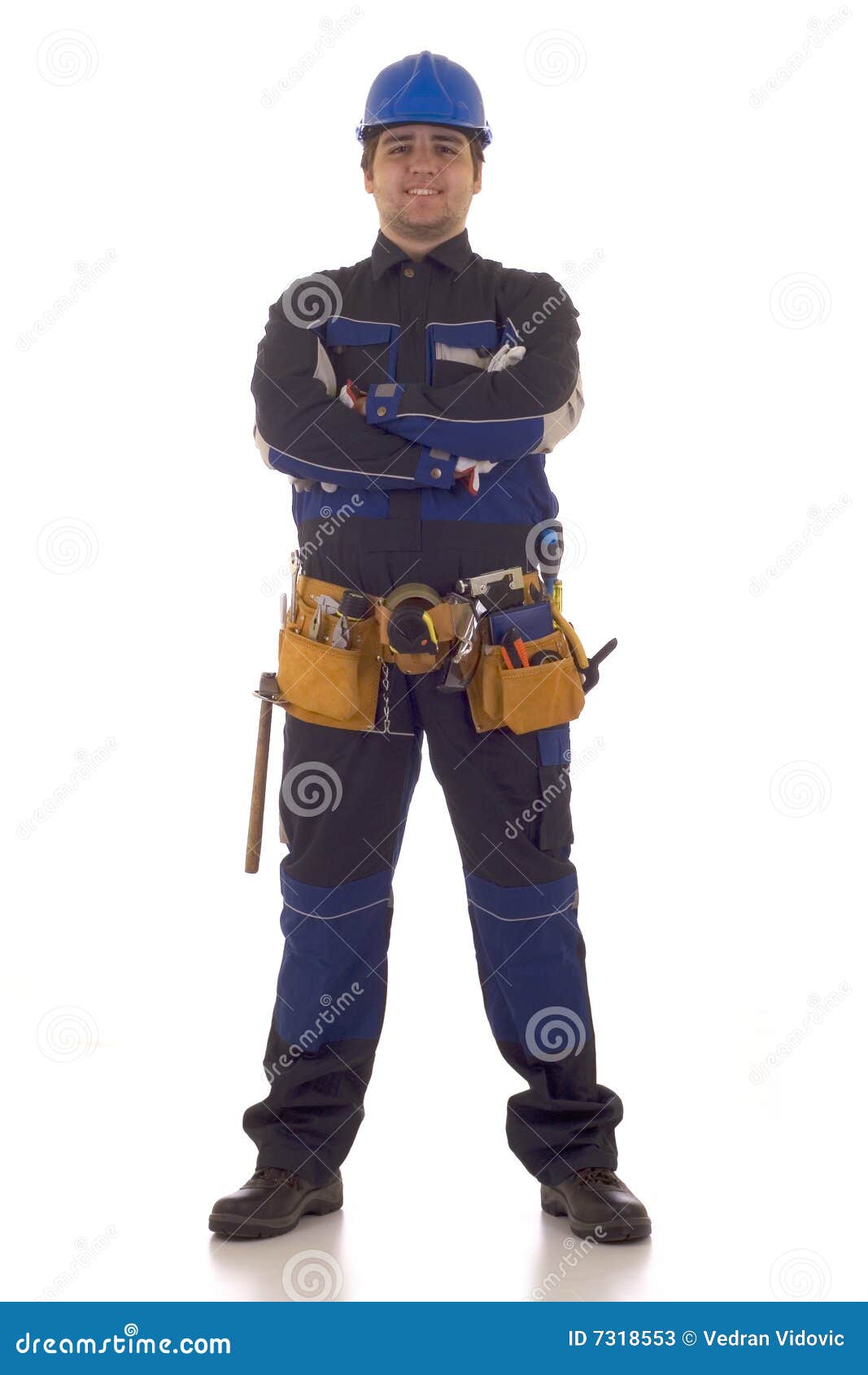 Construction Worker. Nice Outfit Stock Image - Image of smille ...